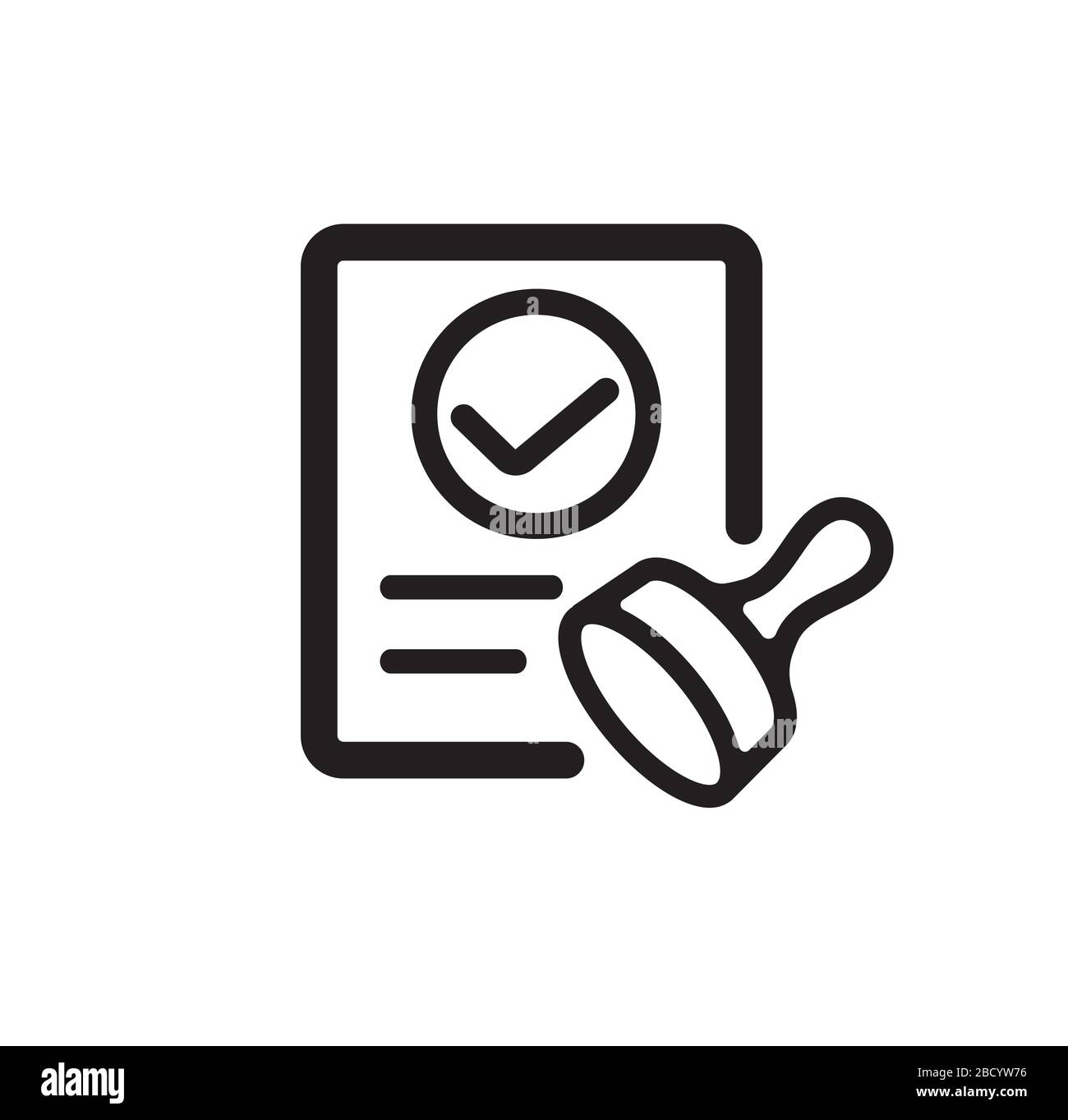Approval stamp icon black Stock Vector Images - Alamy