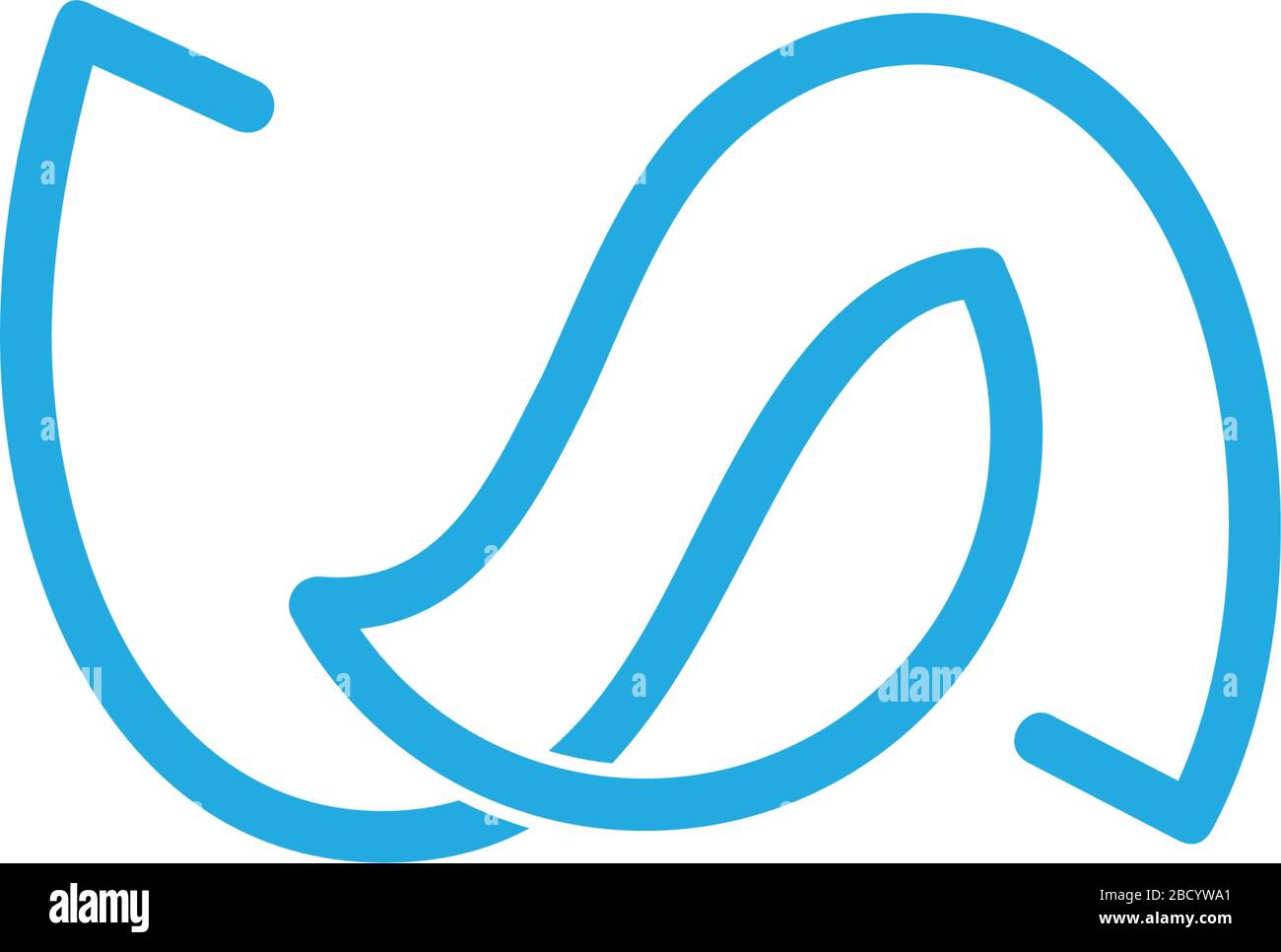 blue waves abstract flow lines design symbol vector Stock Vector Image ...