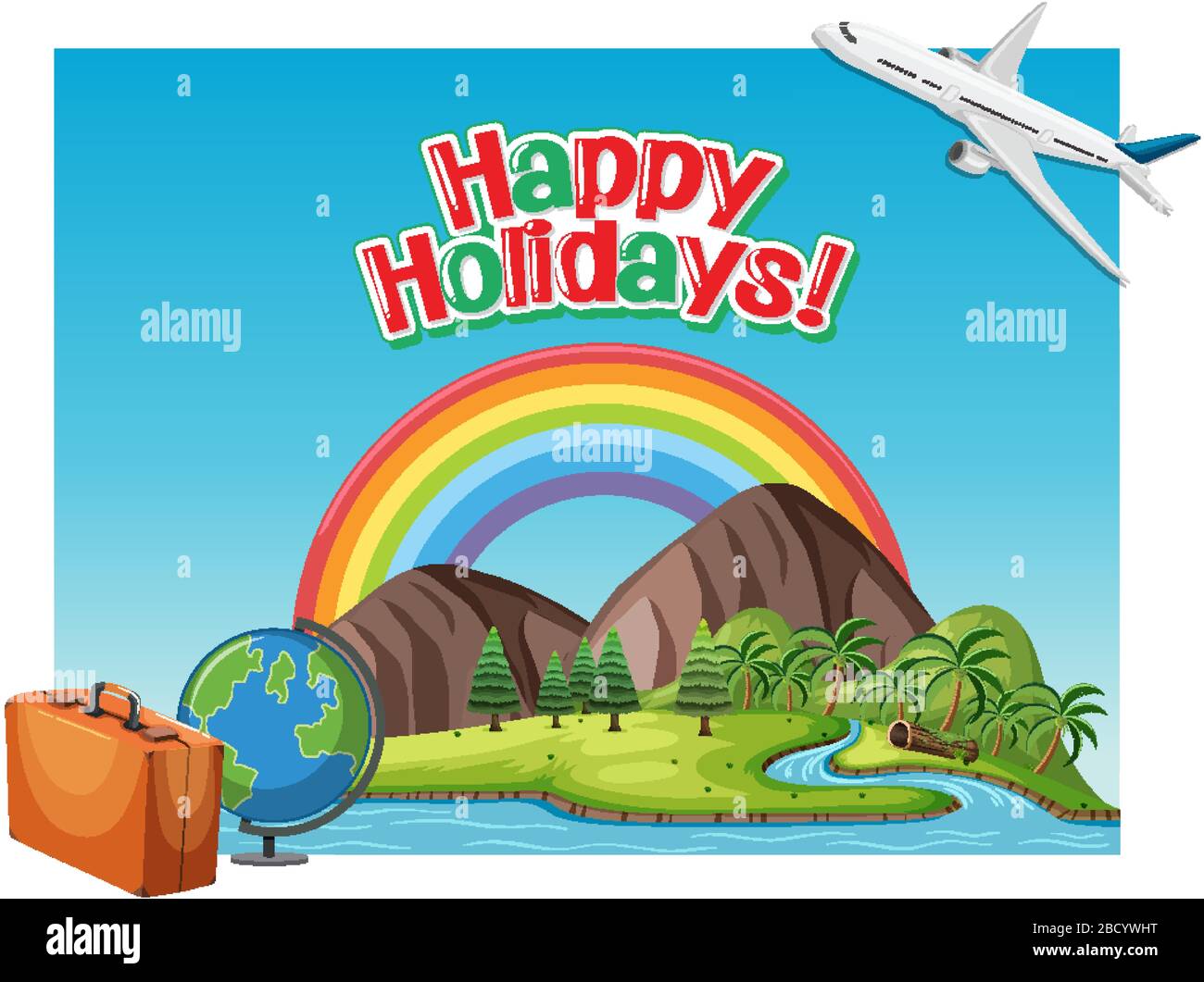 Airplane wings river Stock Vector Images - Alamy