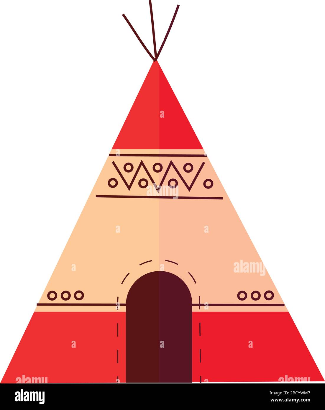 native American tent flat detailed style Stock Vector Image & Art - Alamy