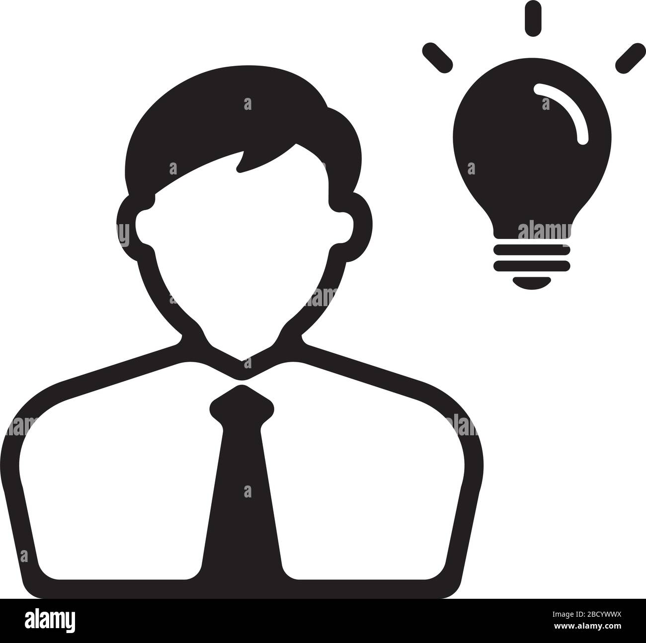 business man with idea / inspiration icon Stock Vector Image & Art - Alamy
