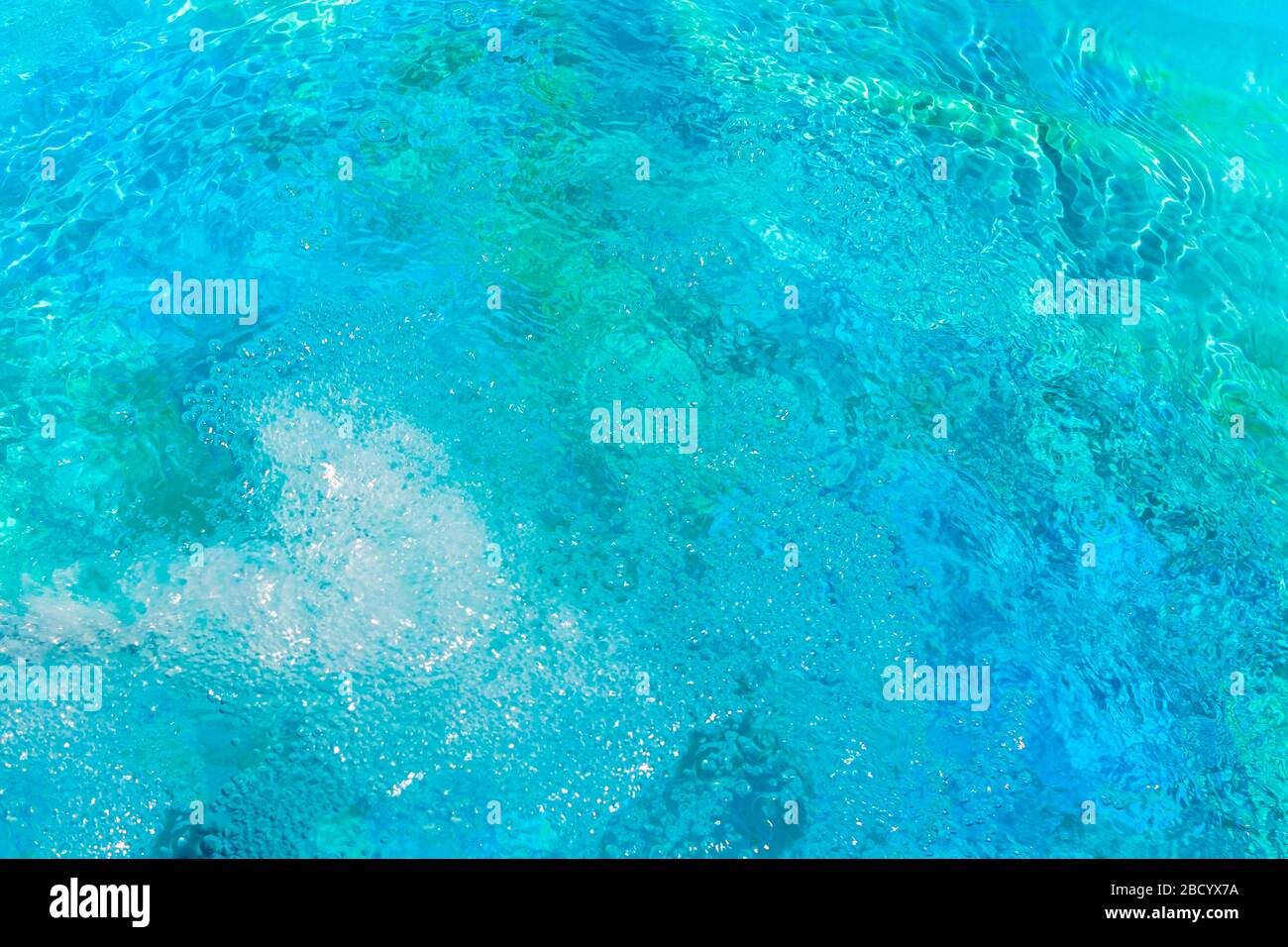 Fresh blue water conservation. Blue water with bubles Background Stock ...