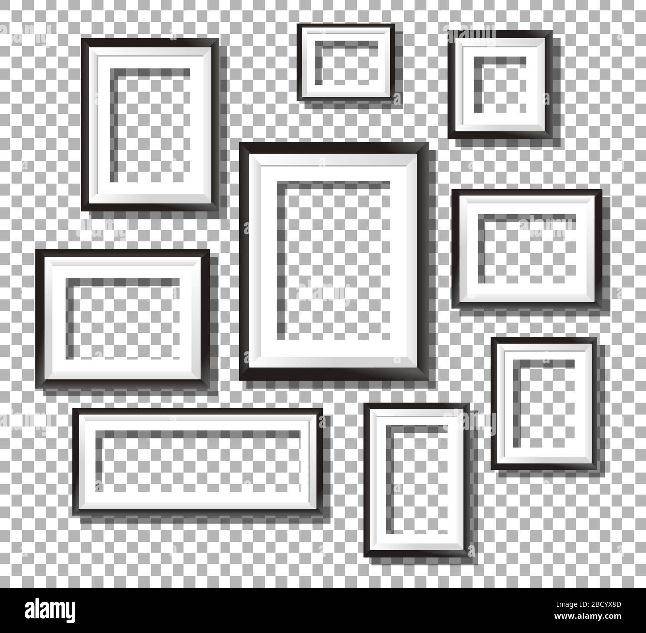 Photo frame template on transparent background illustration Stock ...