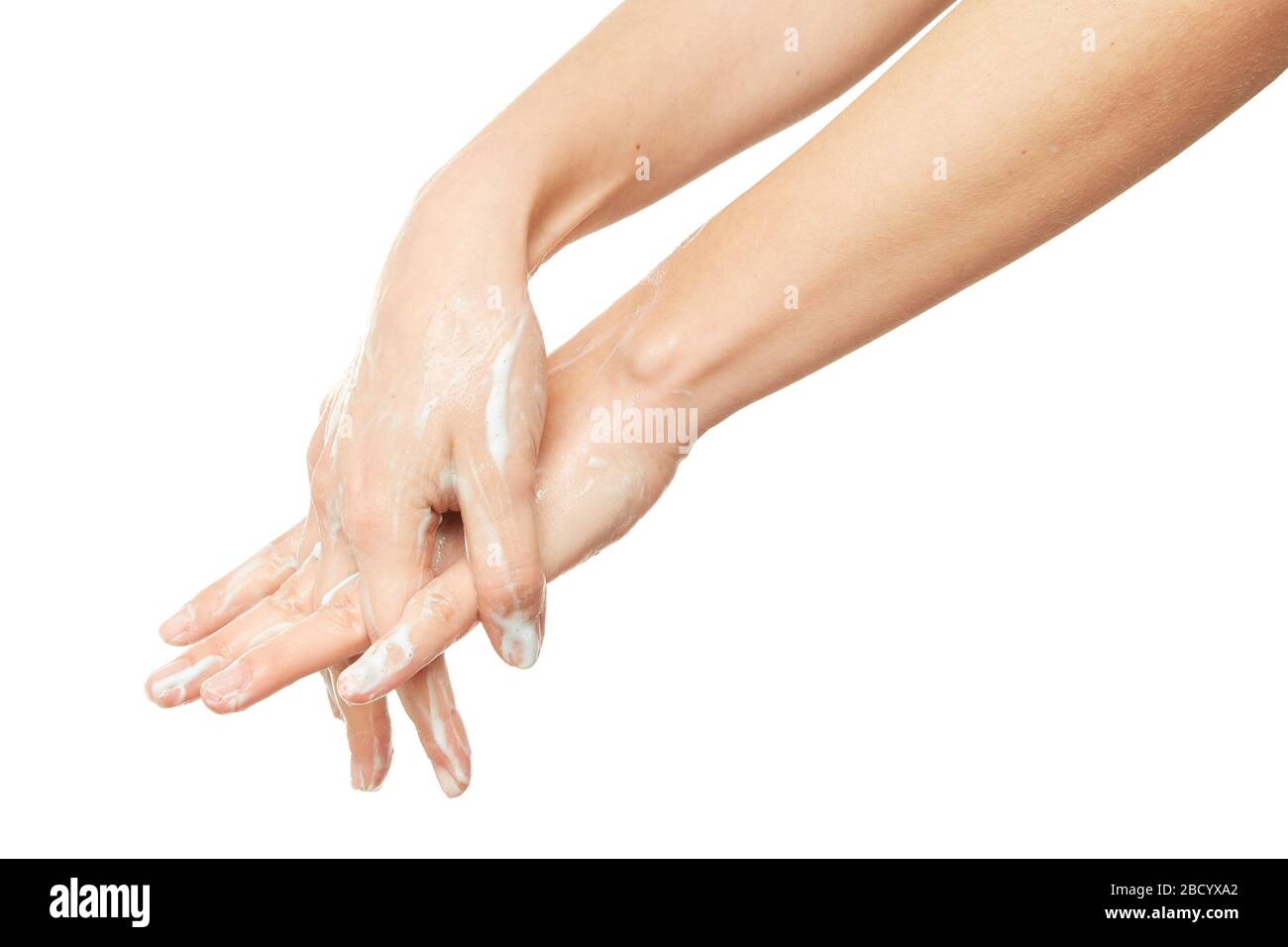 Handwashing with soap - How to wash your hands Stock Photo - Alamy
