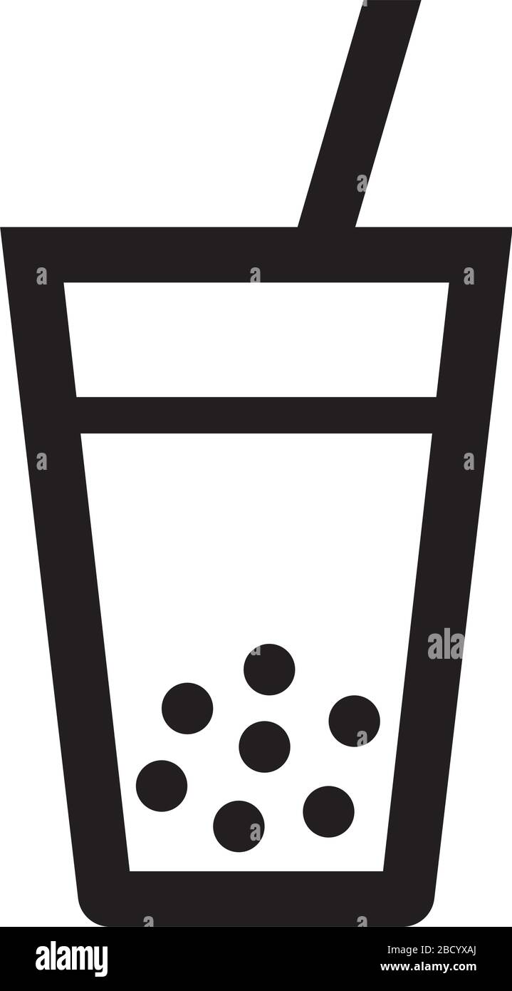 Glass ice milk tea Stock Vector Images - Alamy