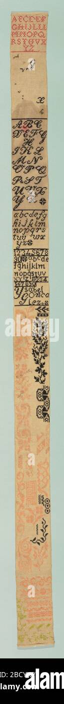 Sampler. Research in ProgressLong and narrow sampler embroidered ...