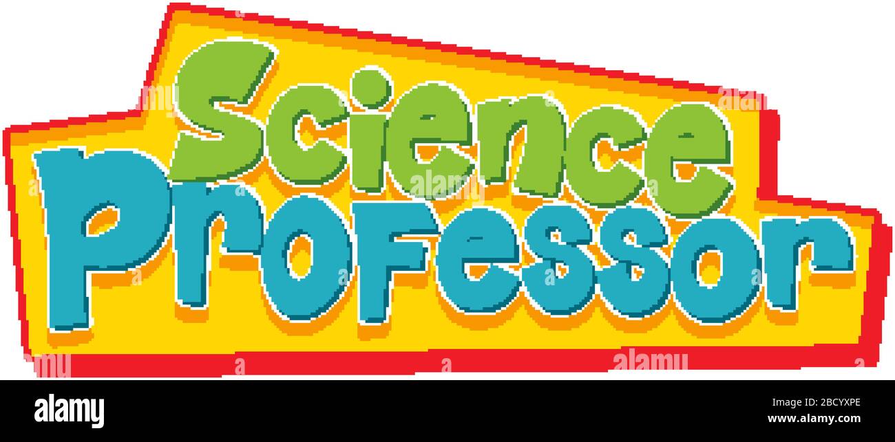 Font design for science professor on white background illustration ...