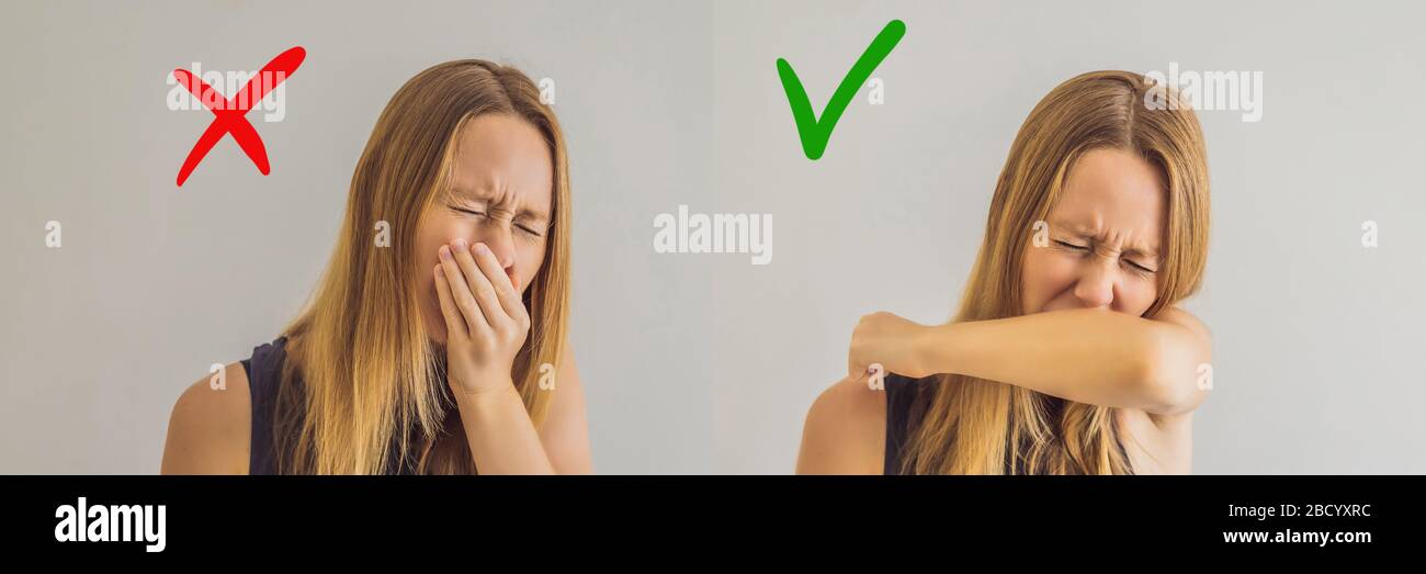 Comparison between wrong and right way to sneeze to prevent virus ...