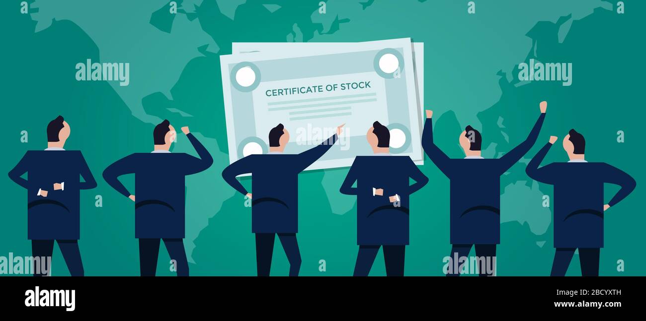 IPO Initial Public Offering. Business man looking at stocks. Investment ...