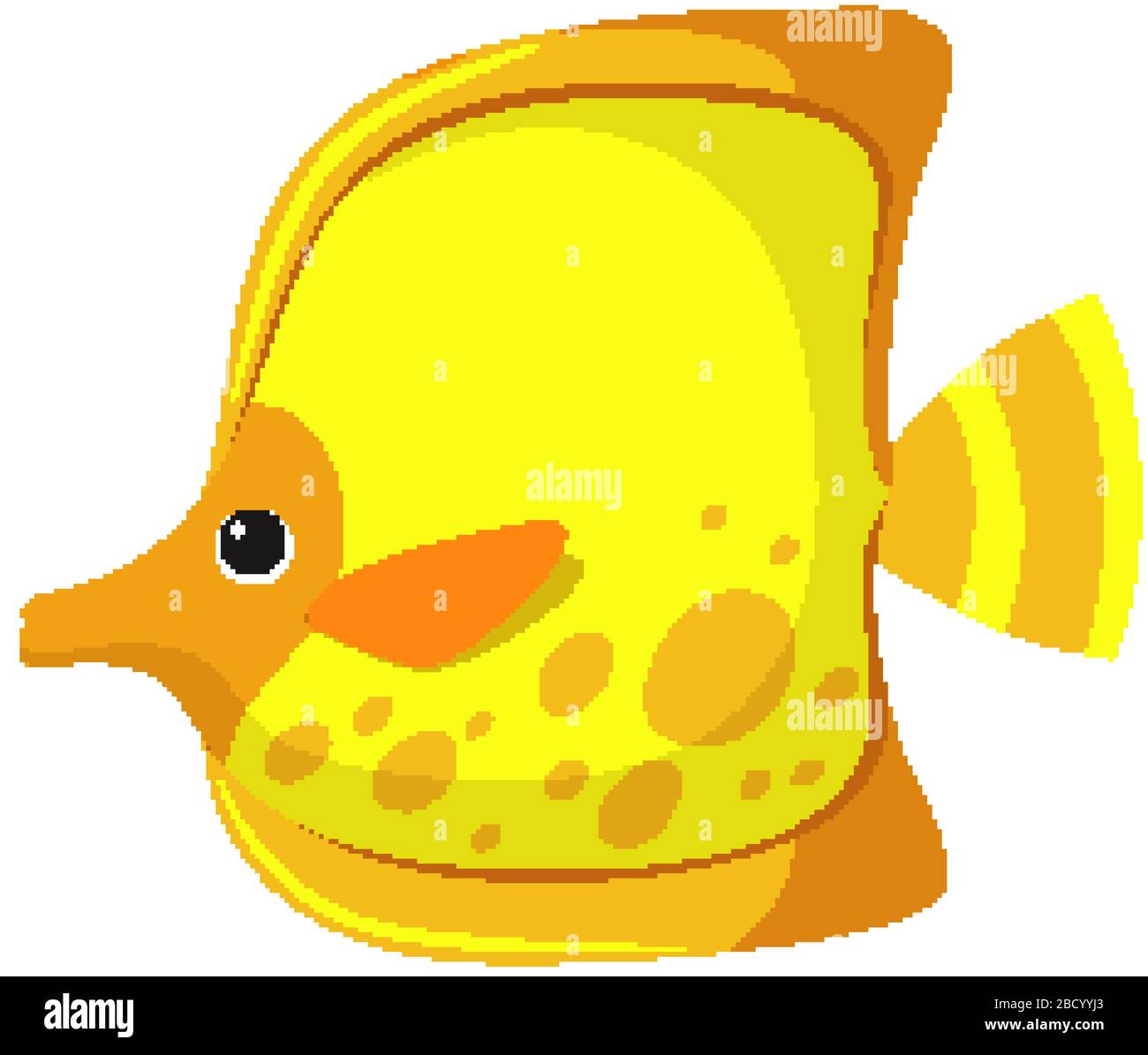 Yellow fish on white background illustration Stock Vector Image & Art ...