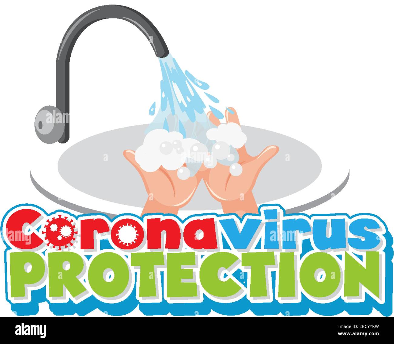 How to clean hands properly illustration Stock Vector Image & Art - Alamy