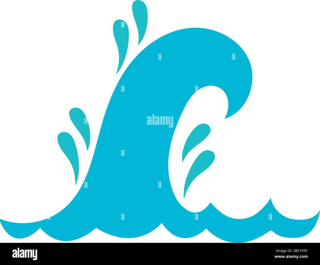 water wave ocean flat style icon Stock Vector Image & Art - Alamy