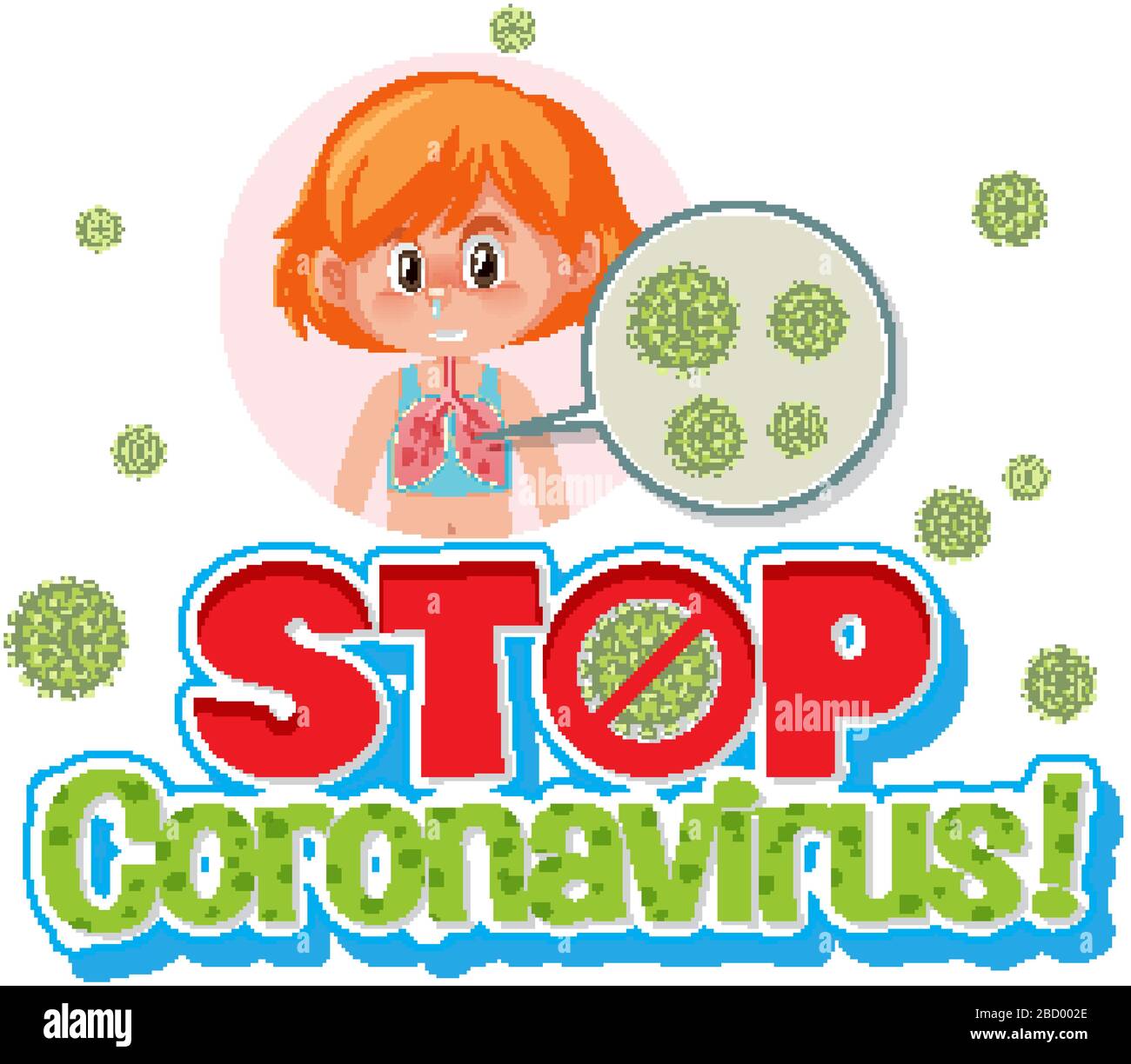 Stop Corona virus sign illustration Stock Vector Image & Art - Alamy