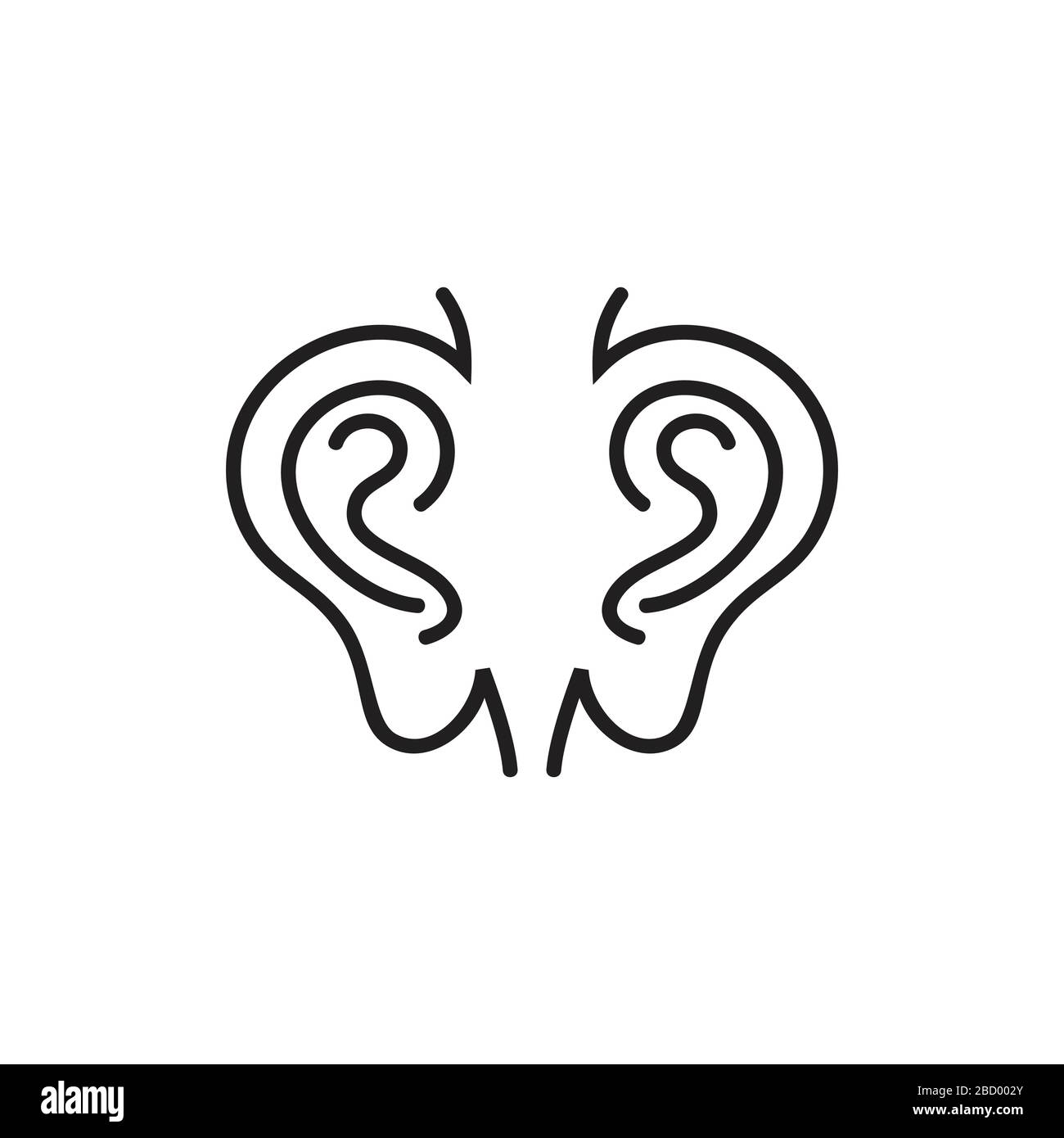 abstract ear line art symbol vector Stock Vector Image & Art - Alamy