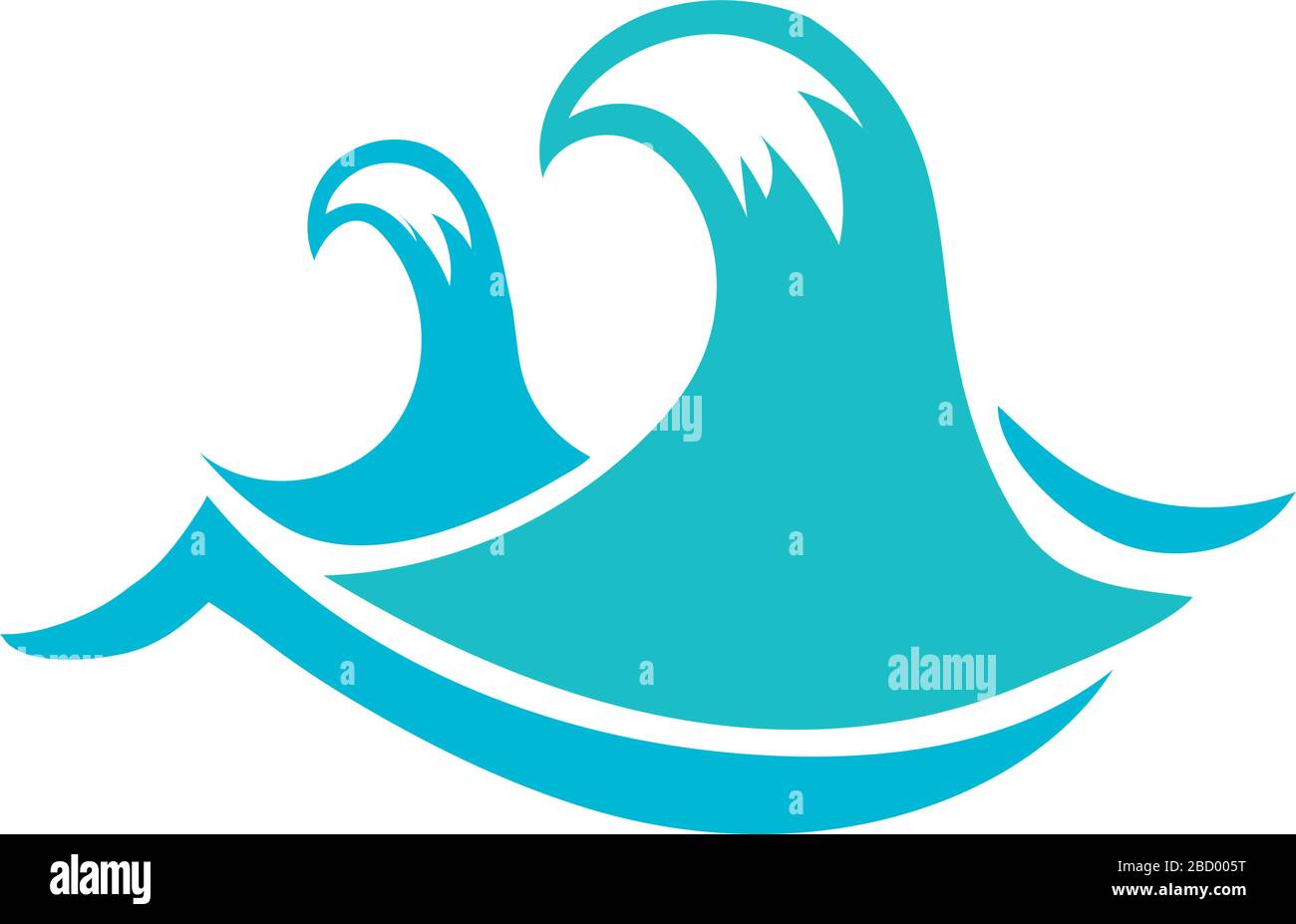 water wave ocean flat style icon Stock Vector Image & Art - Alamy