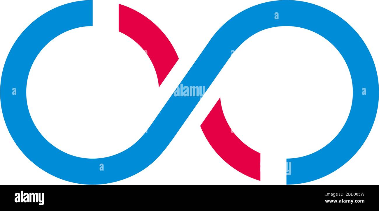 wavy infinity line abstract logo vector Stock Vector Image & Art - Alamy