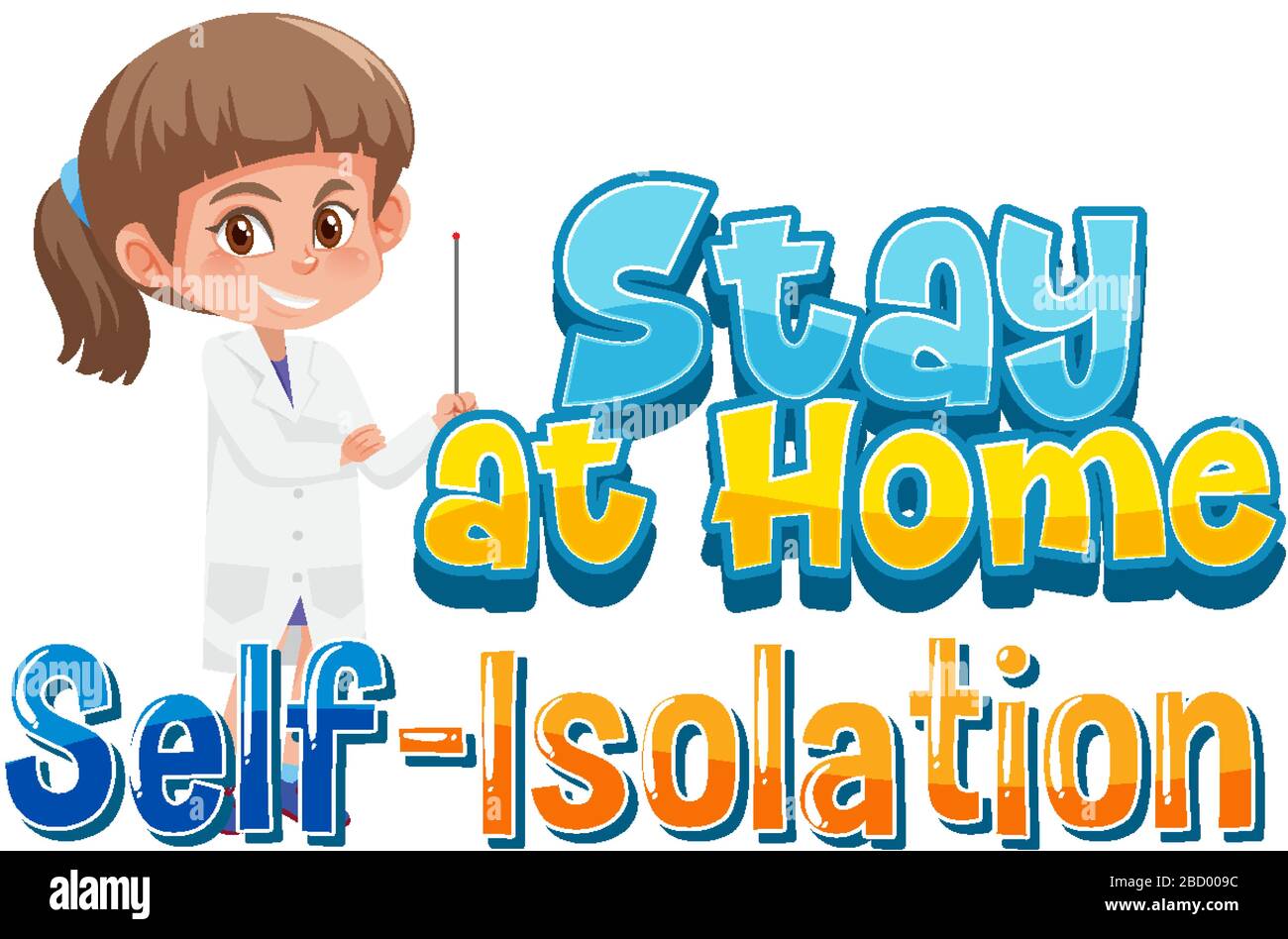 Stay at home for self isolation illustration Stock Vector Image & Art ...