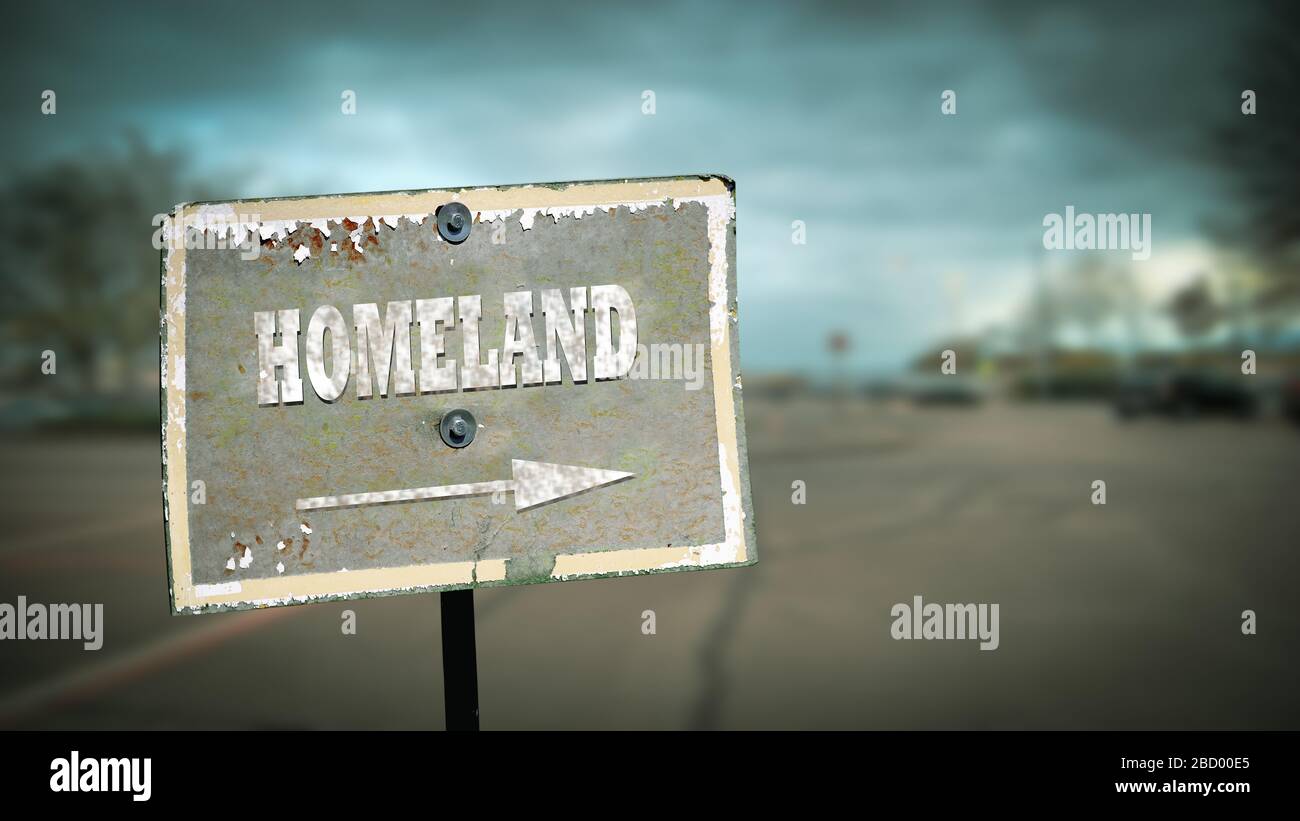 Street Sign the Direction Way to Homeland Stock Photo - Alamy