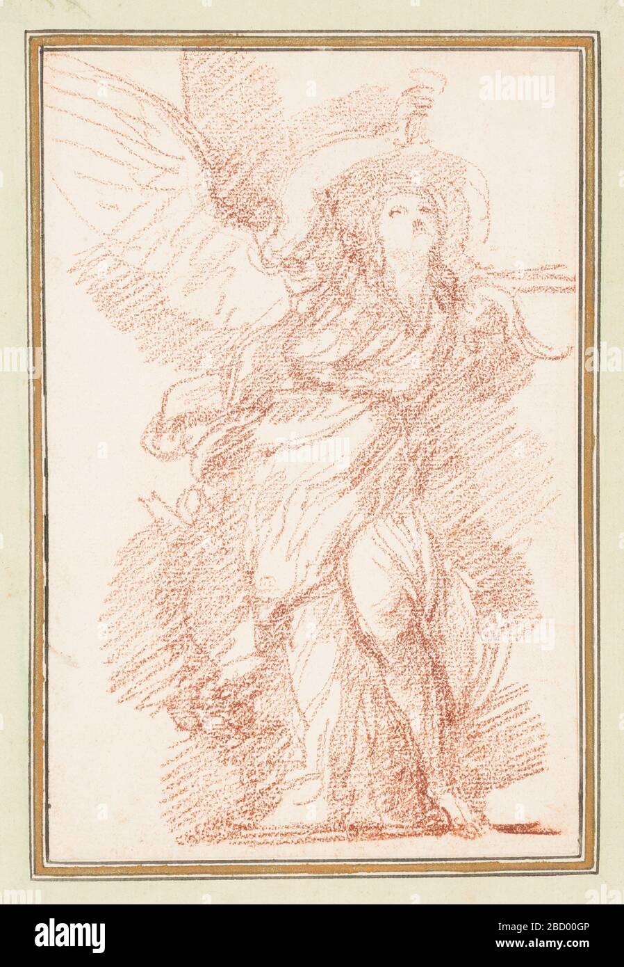 Winged figure holding glass in upraised hand. Research in ...