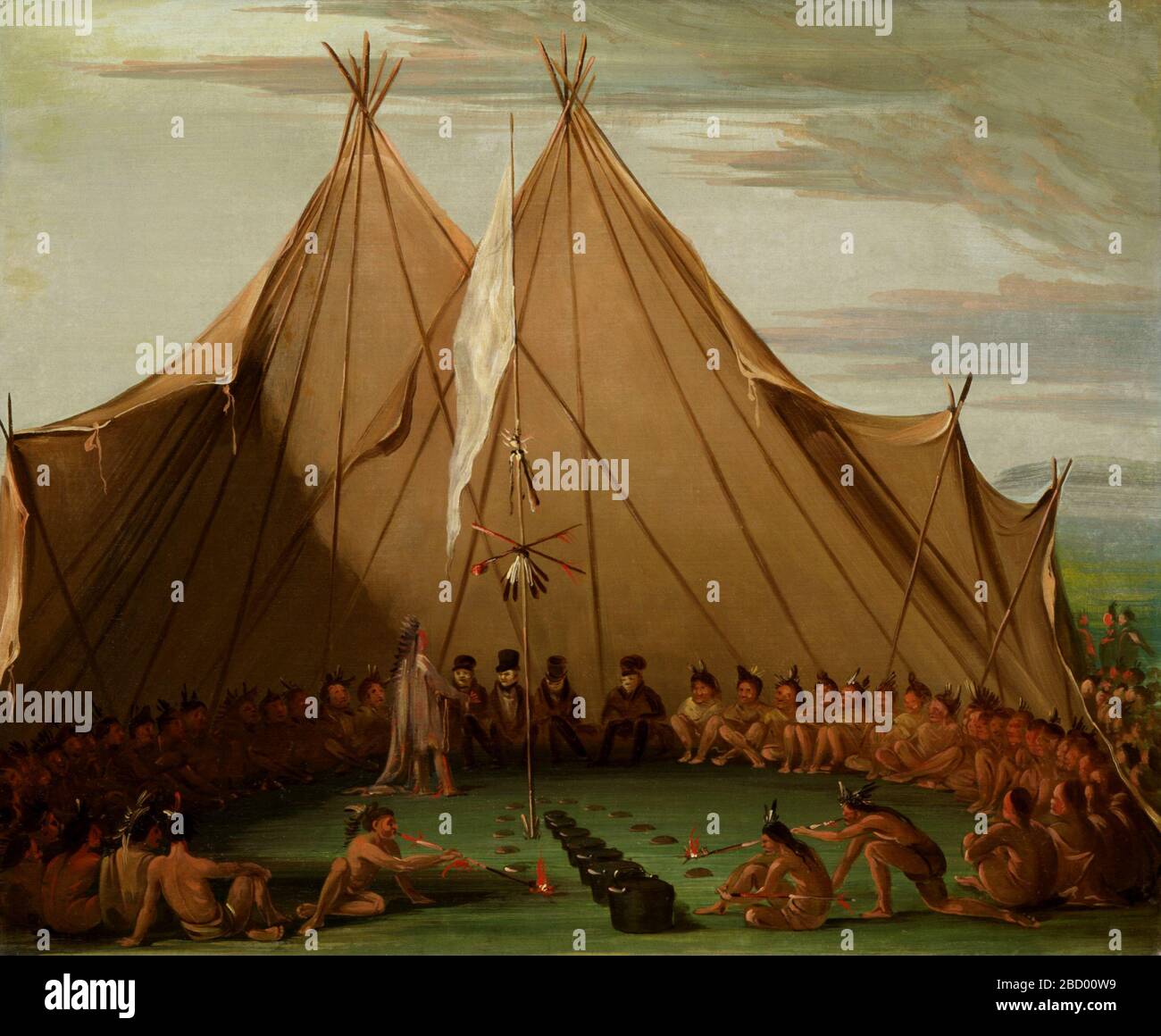 Sioux Dog Feast. George Catlin participated in a Sioux Indian ceremony ...