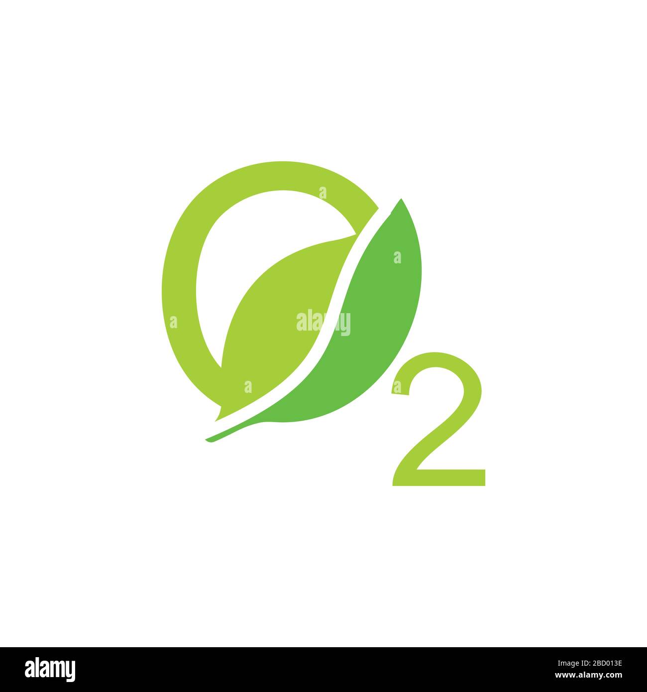 letters o2 leaf shape symbol logo vector Stock Vector Image & Art - Alamy