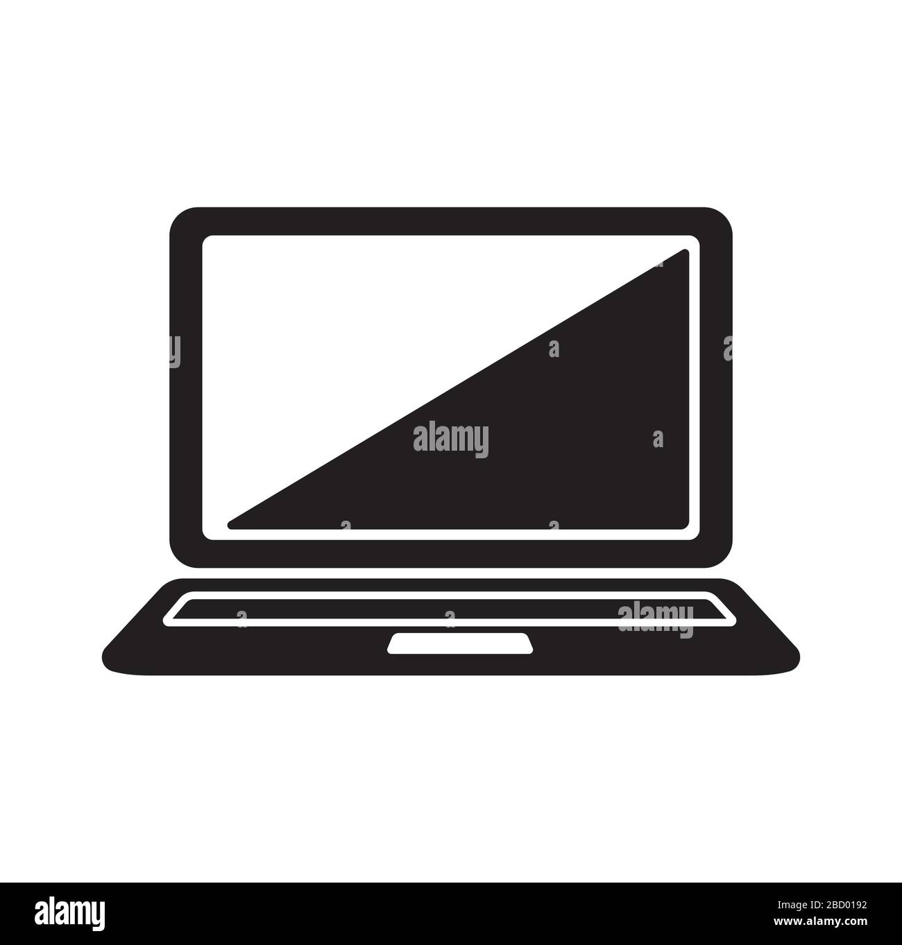 Notebook laptop keyboard vector Black and White Stock Photos & Images ...