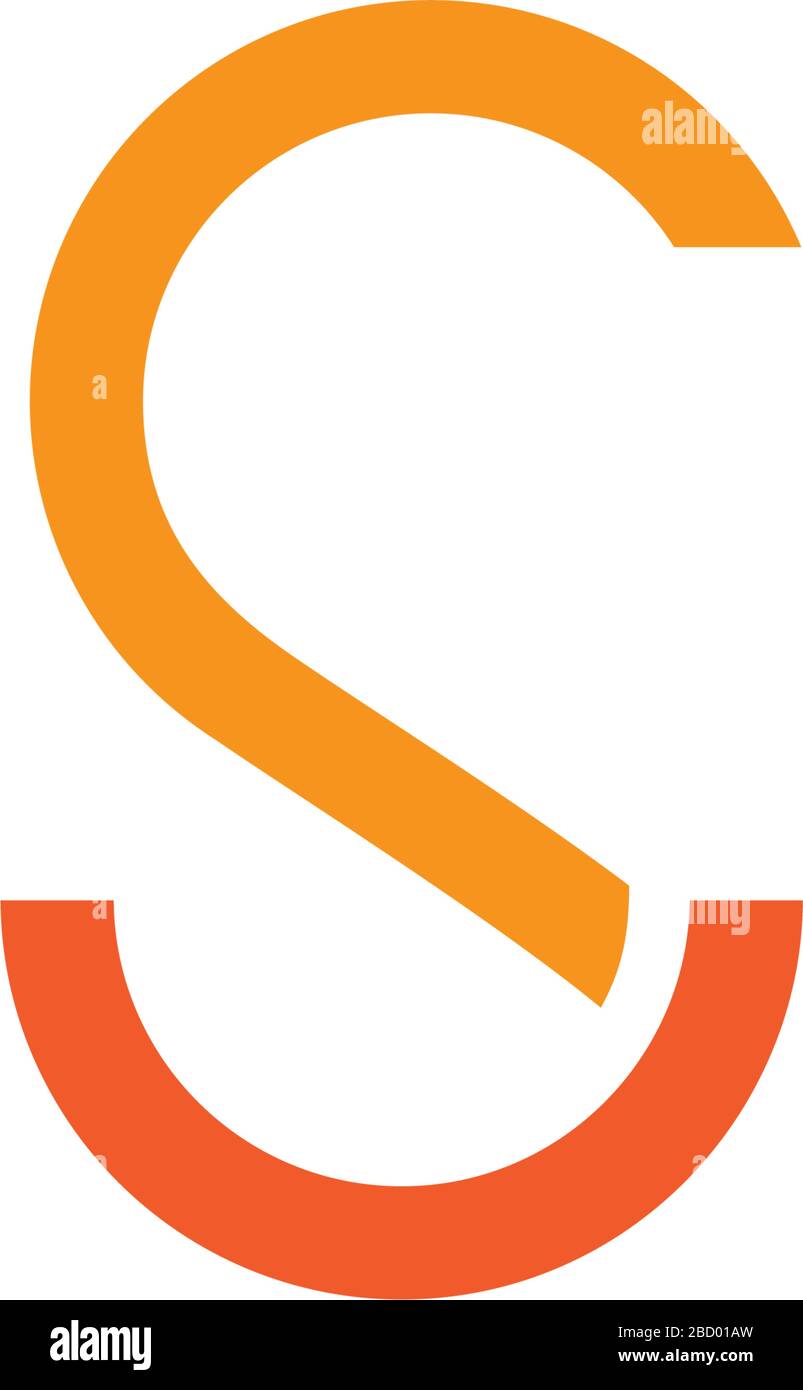 letter su smile abstract simple linear design logo vector Stock Vector ...