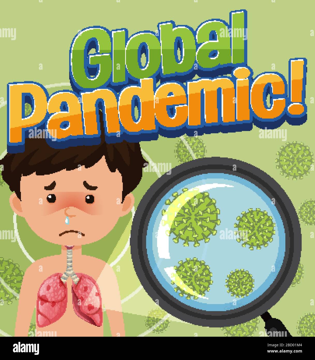 Corona virus global pandamic illustration Stock Vector Image & Art - Alamy