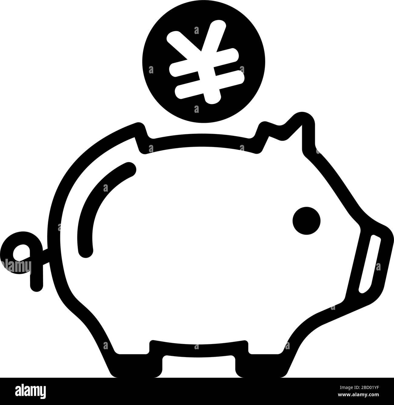 Piggy bank, saving money, investment, cash vector icon illustration ...