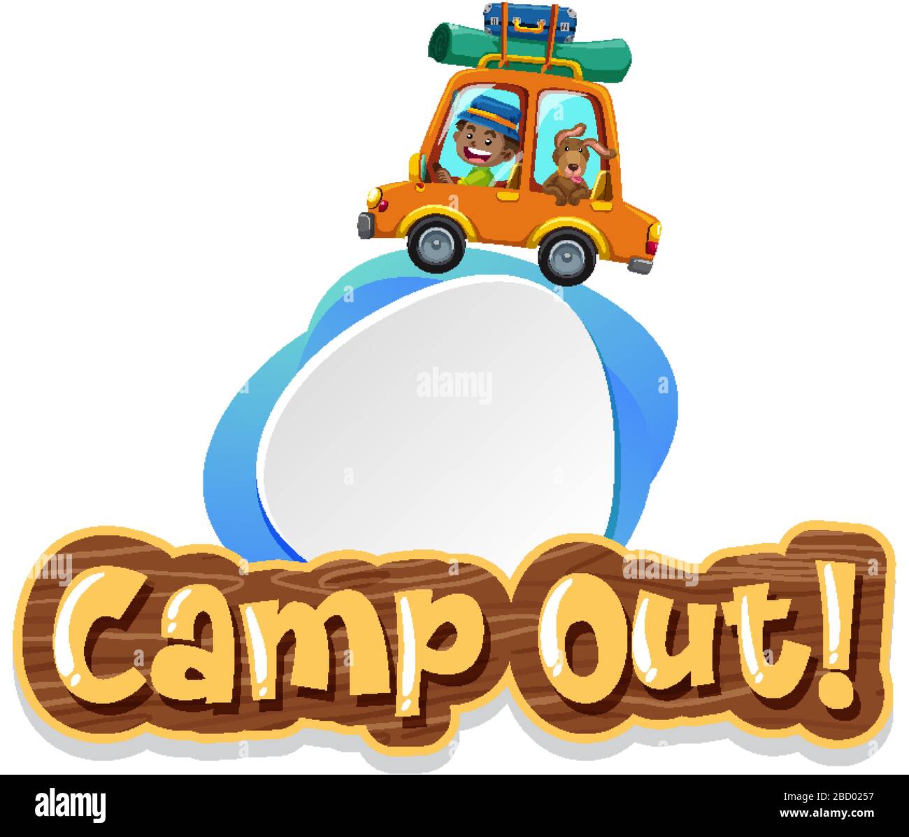 Background design template with word camp out illustration Stock Vector ...