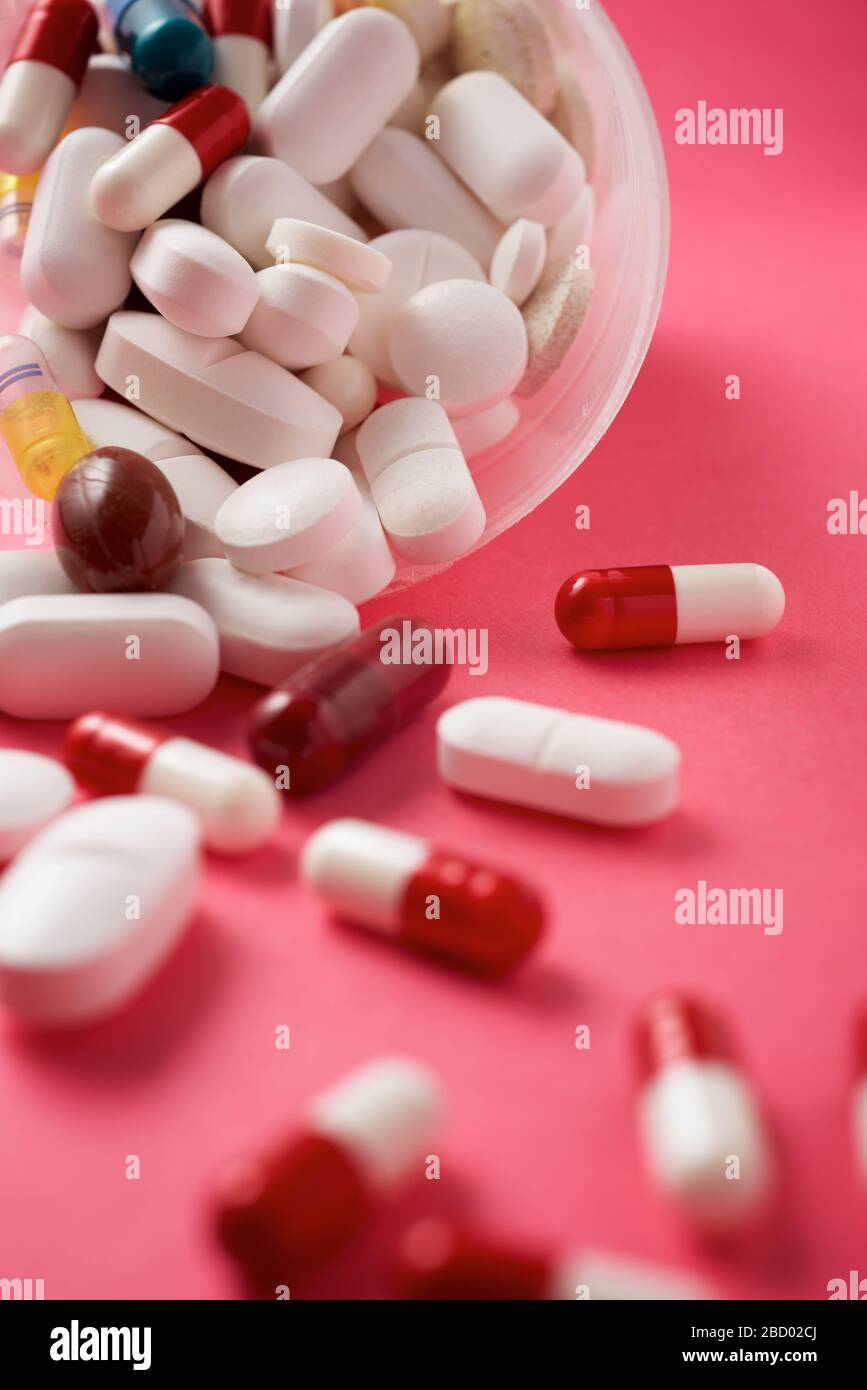 Excess medication pills hi-res stock photography and images - Alamy