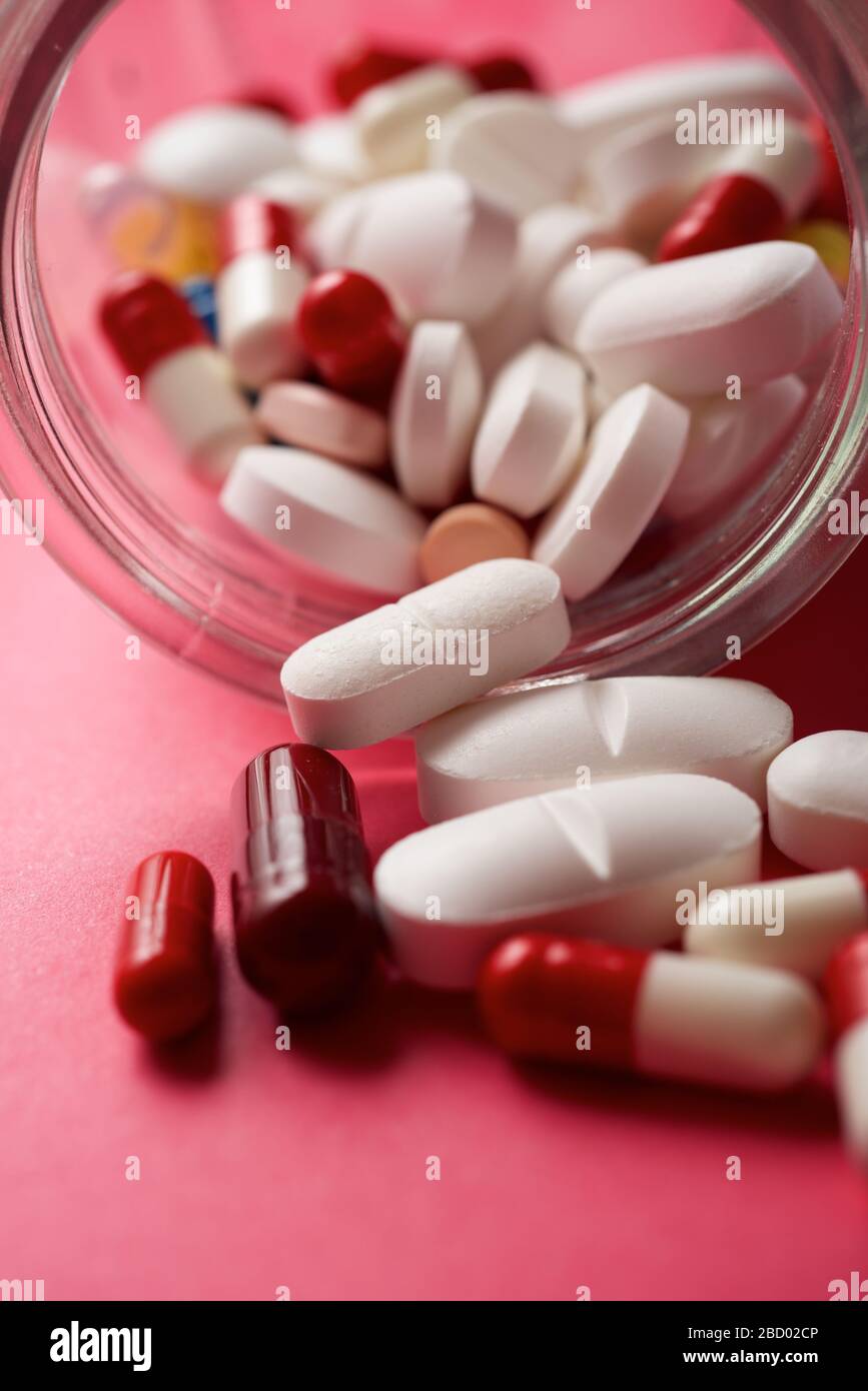 Excess medication pills hi-res stock photography and images - Alamy