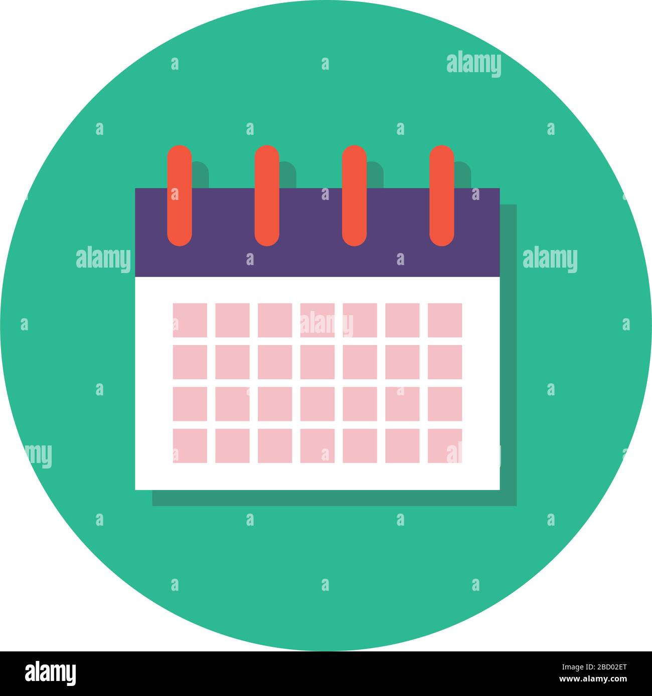 calendar reminder block and flat style Stock Vector Image & Art - Alamy