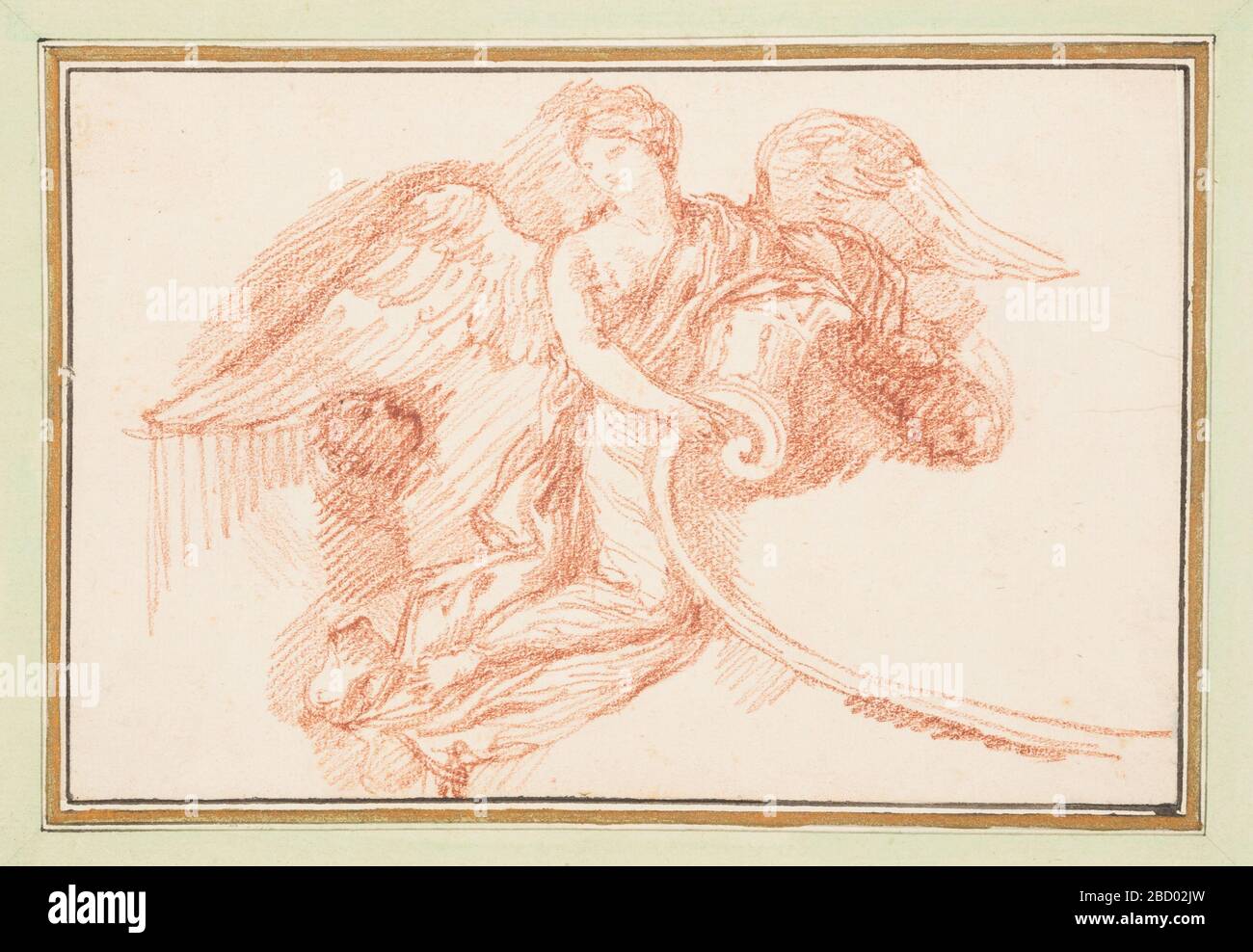 Winged female figure with decorative scroll. Research in ProgressWinged ...