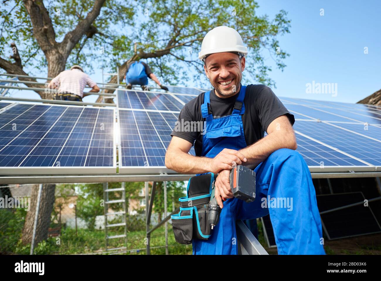 Portrait happy electrical engineer in hi-res stock photography and ...