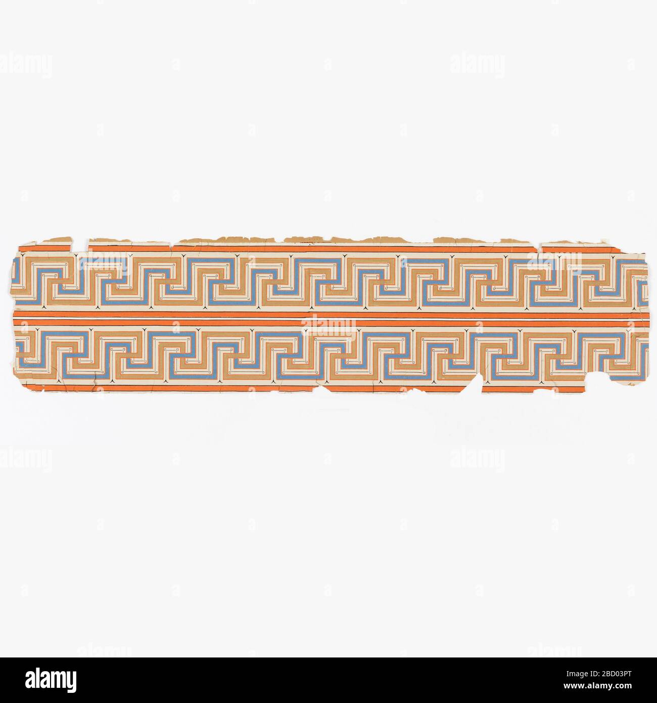 Blue Greek Key Border