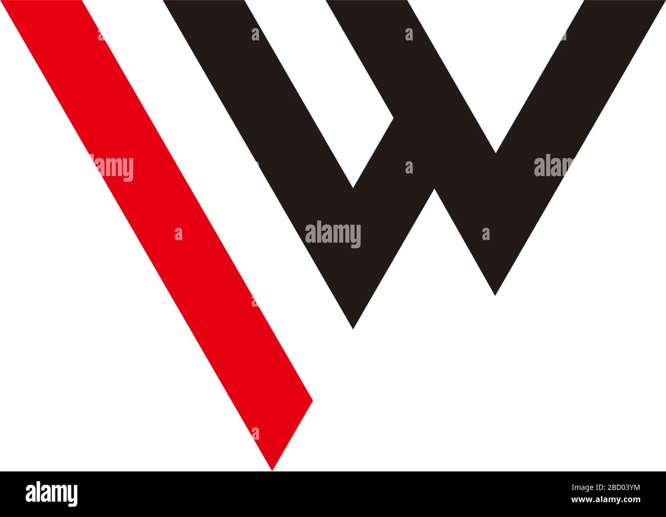 letter iw simple lines art abstract geometric logo vector Stock Vector ...