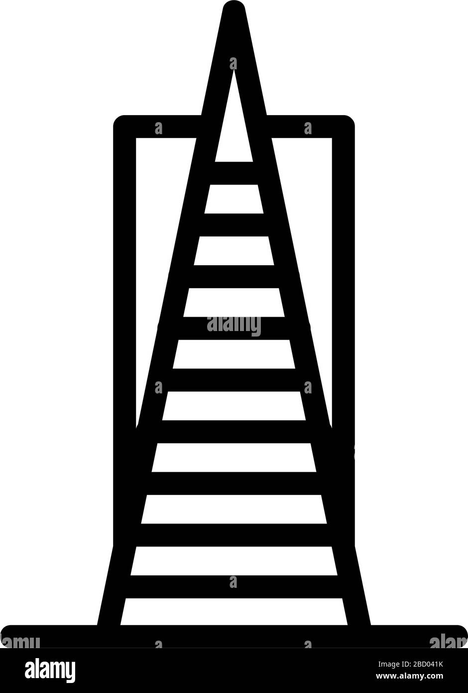 the skyscraper of the future icon vector outline illustration Stock ...