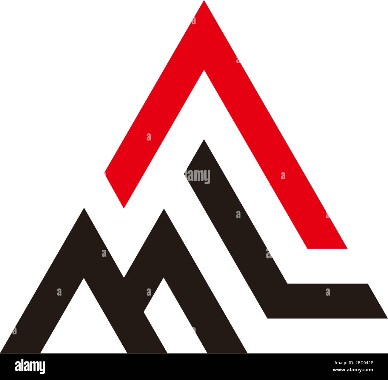 letter ml triangle arrow geometric logo vector Stock Vector Image & Art ...