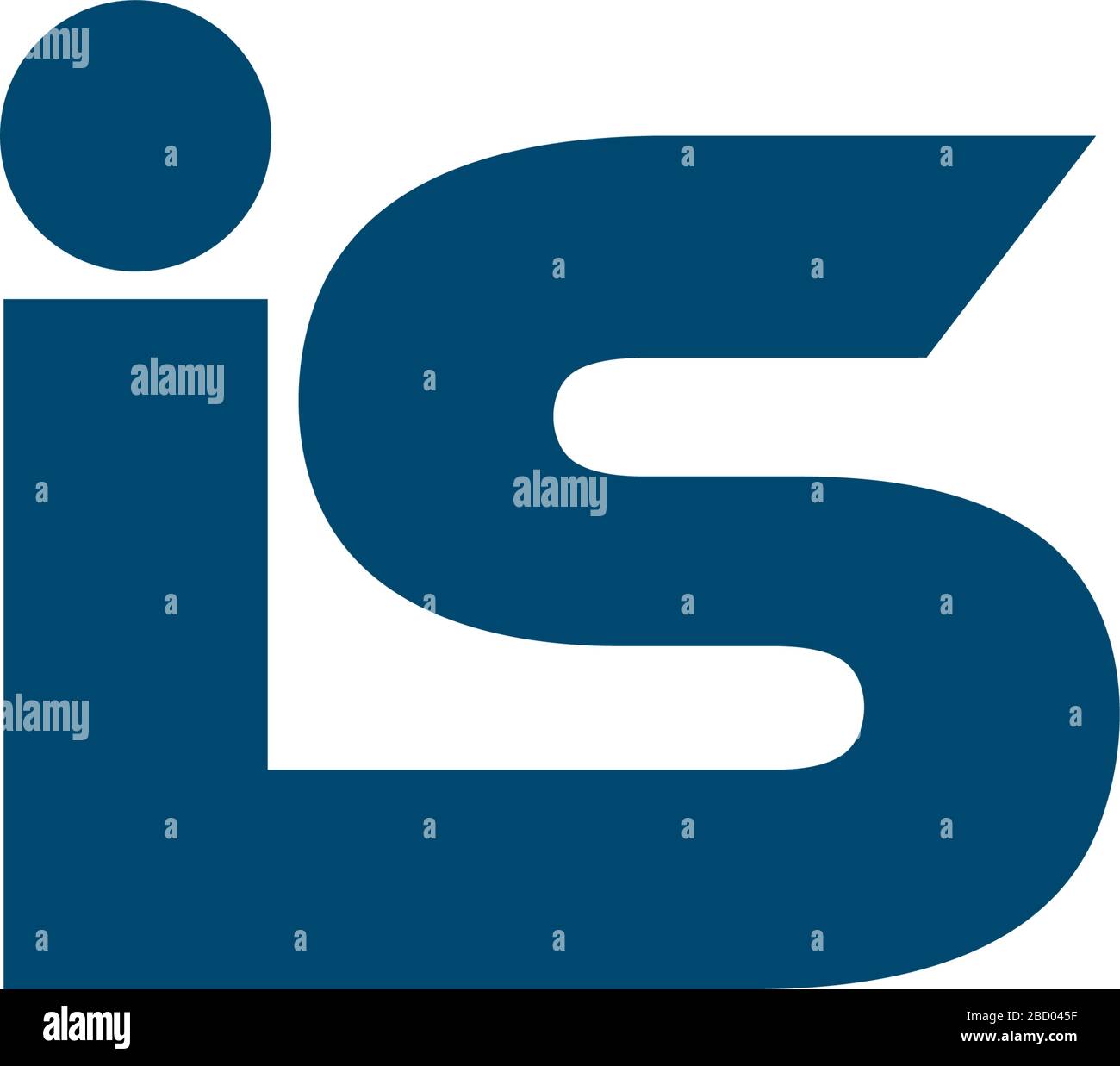letter is simple linked logo vector Stock Vector Image & Art - Alamy