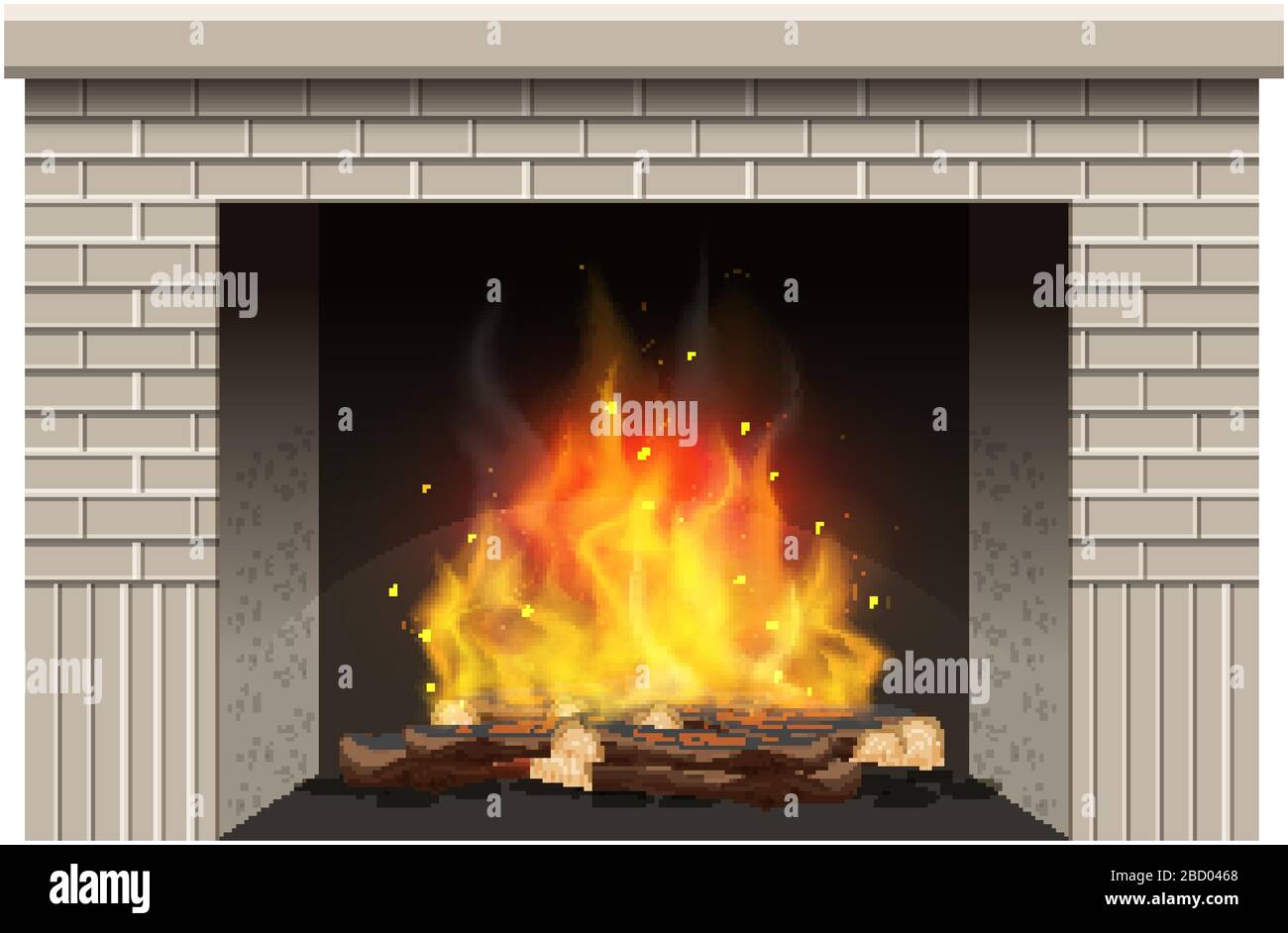 Fire inside building Stock Vector Images - Alamy