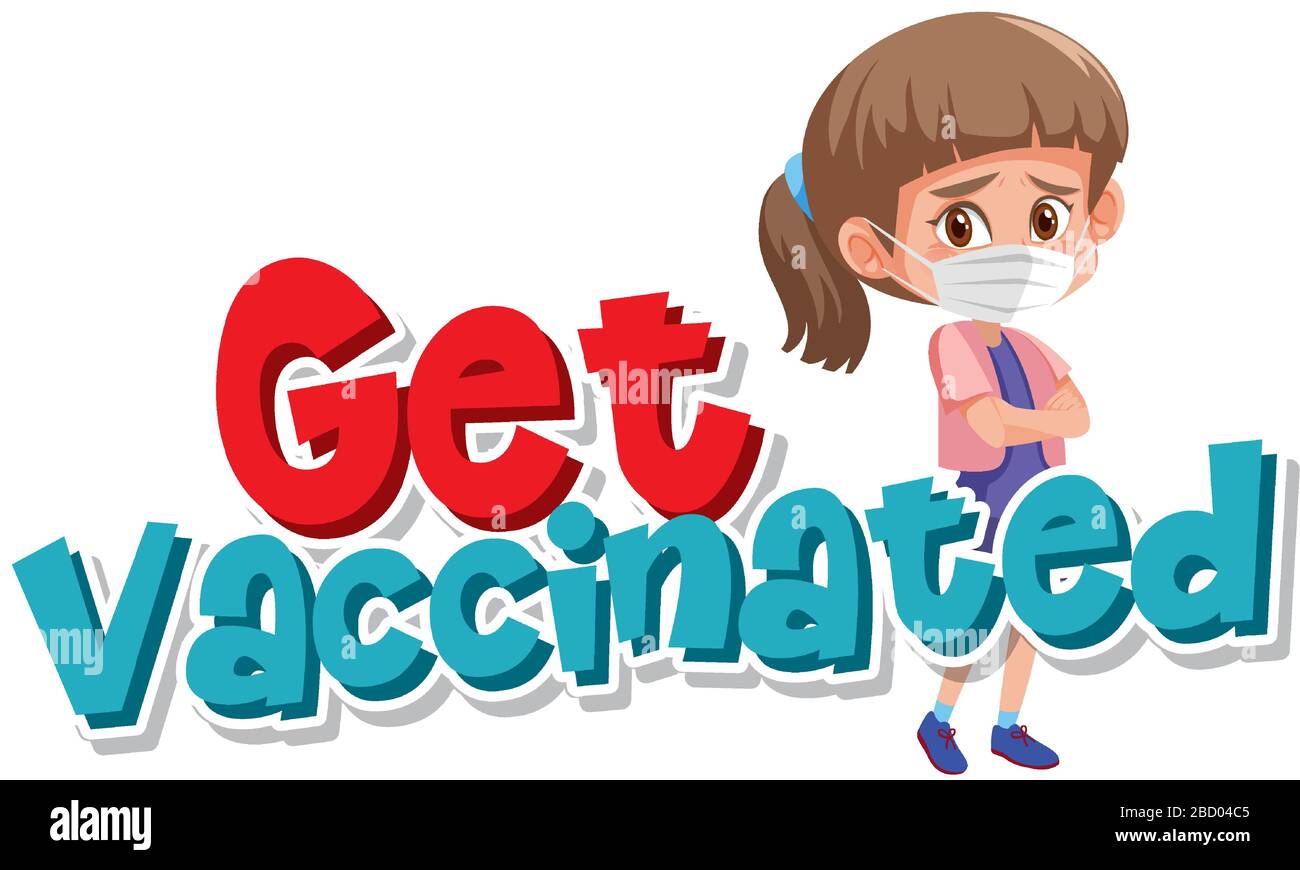 Coronavirus poster design with word get vaccinated illustration Stock ...