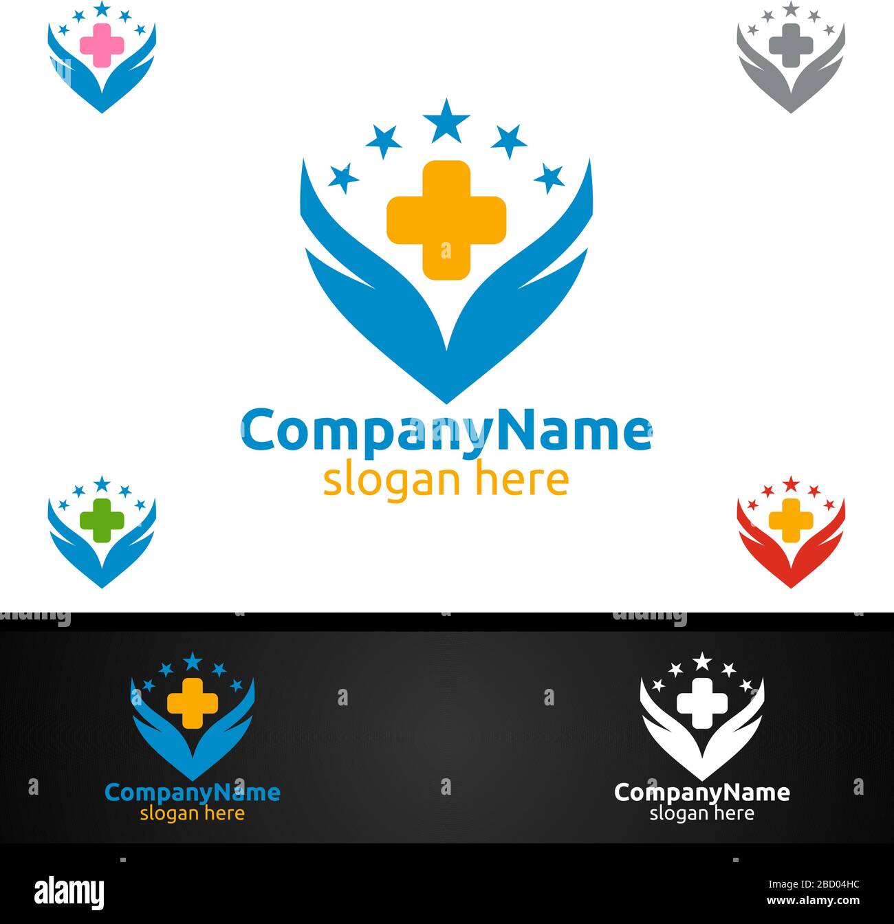 Cross Wings Medical Hospital Logo for Emergency Clinic Drug store or ...
