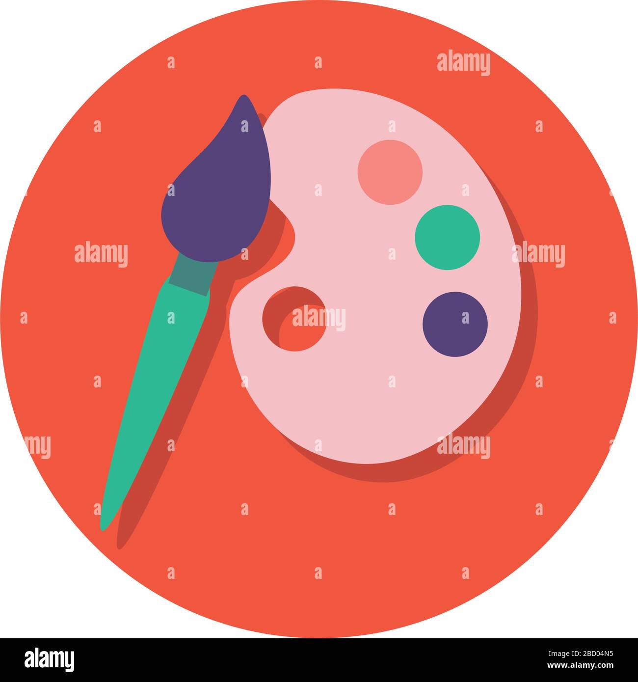 palette paint colors and brush line and fill style Stock Vector Image ...