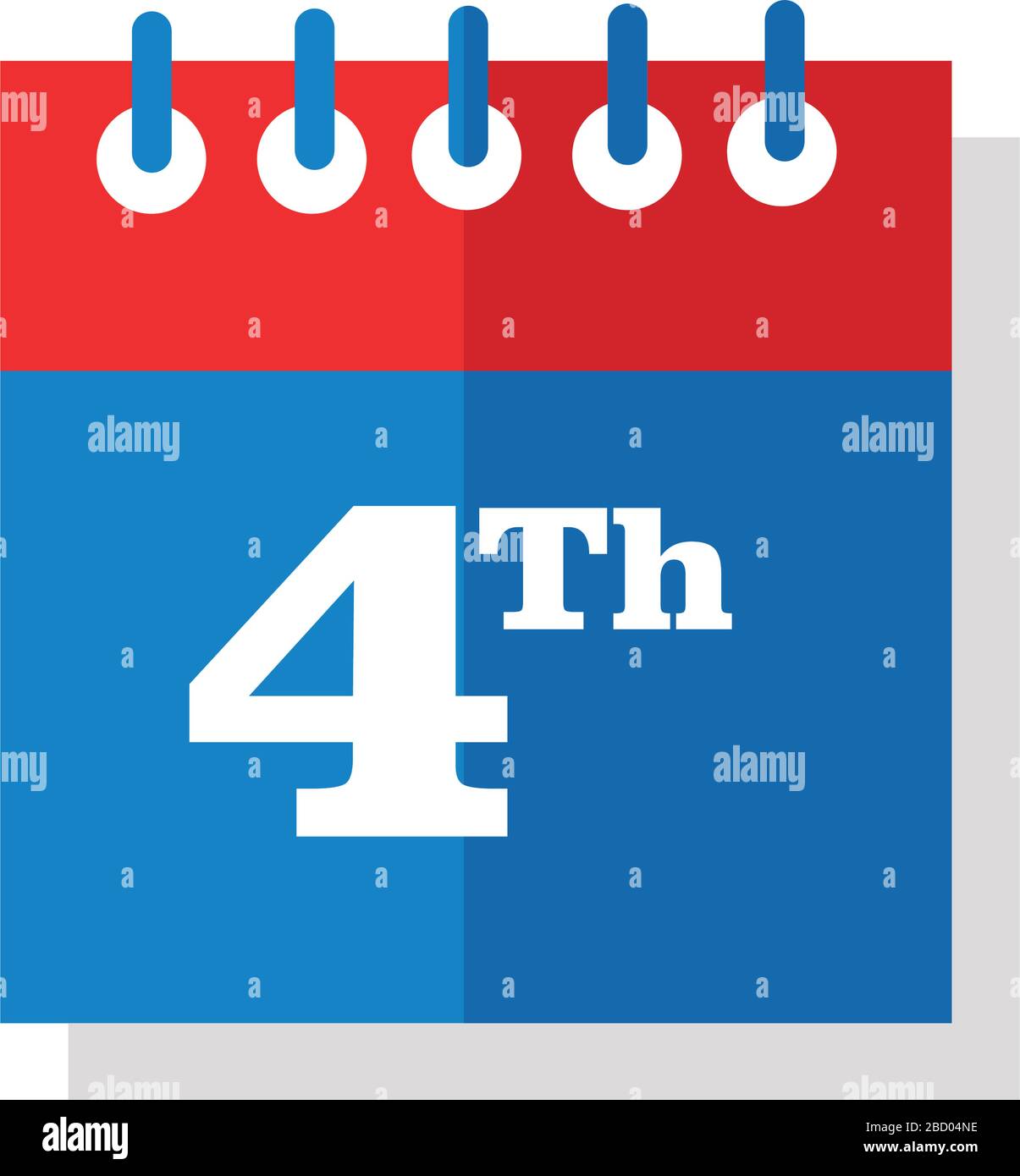 calendar with fourth flat detailed style Stock Vector Image & Art - Alamy