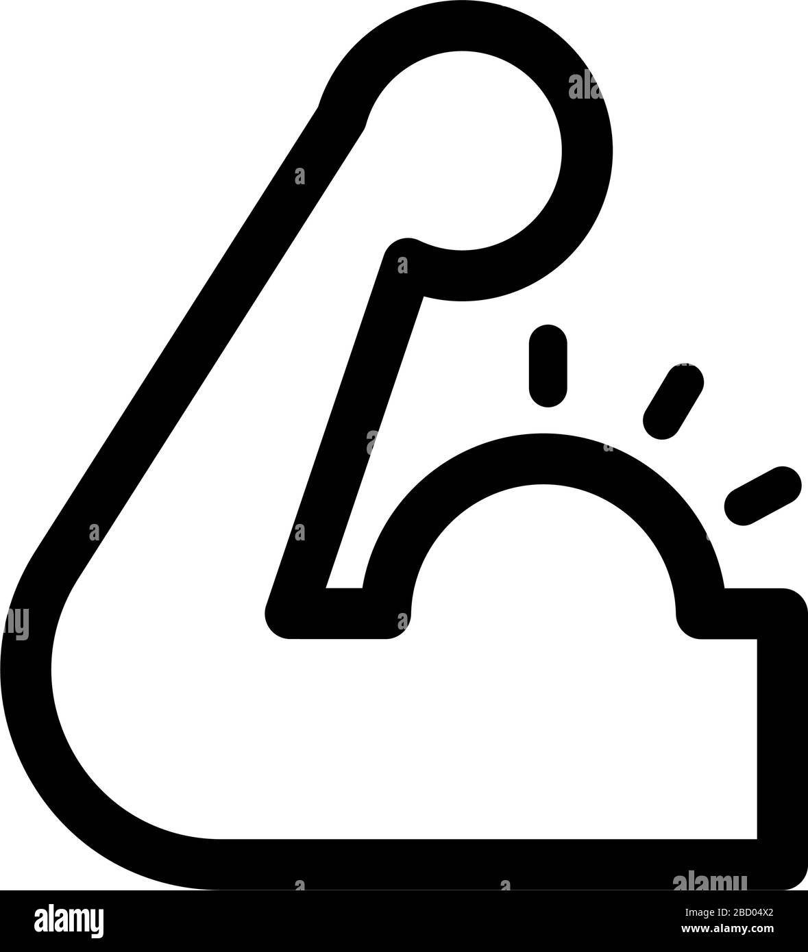 Strength, power, muscle, fitness vector icon illustration Stock Vector ...