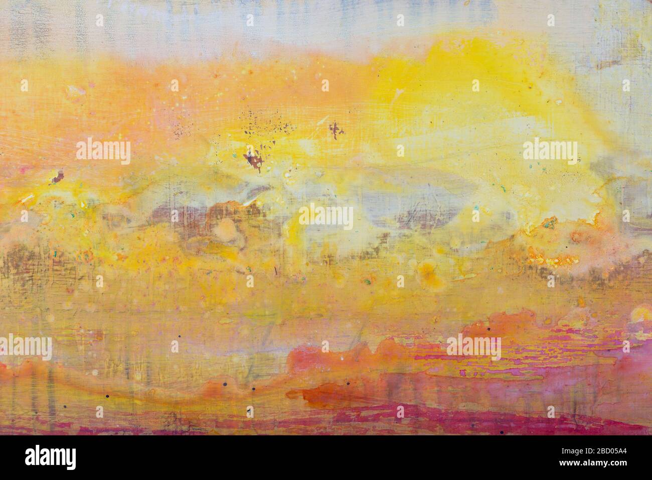 Red and yellow water color paint texture Stock Photo - Alamy
