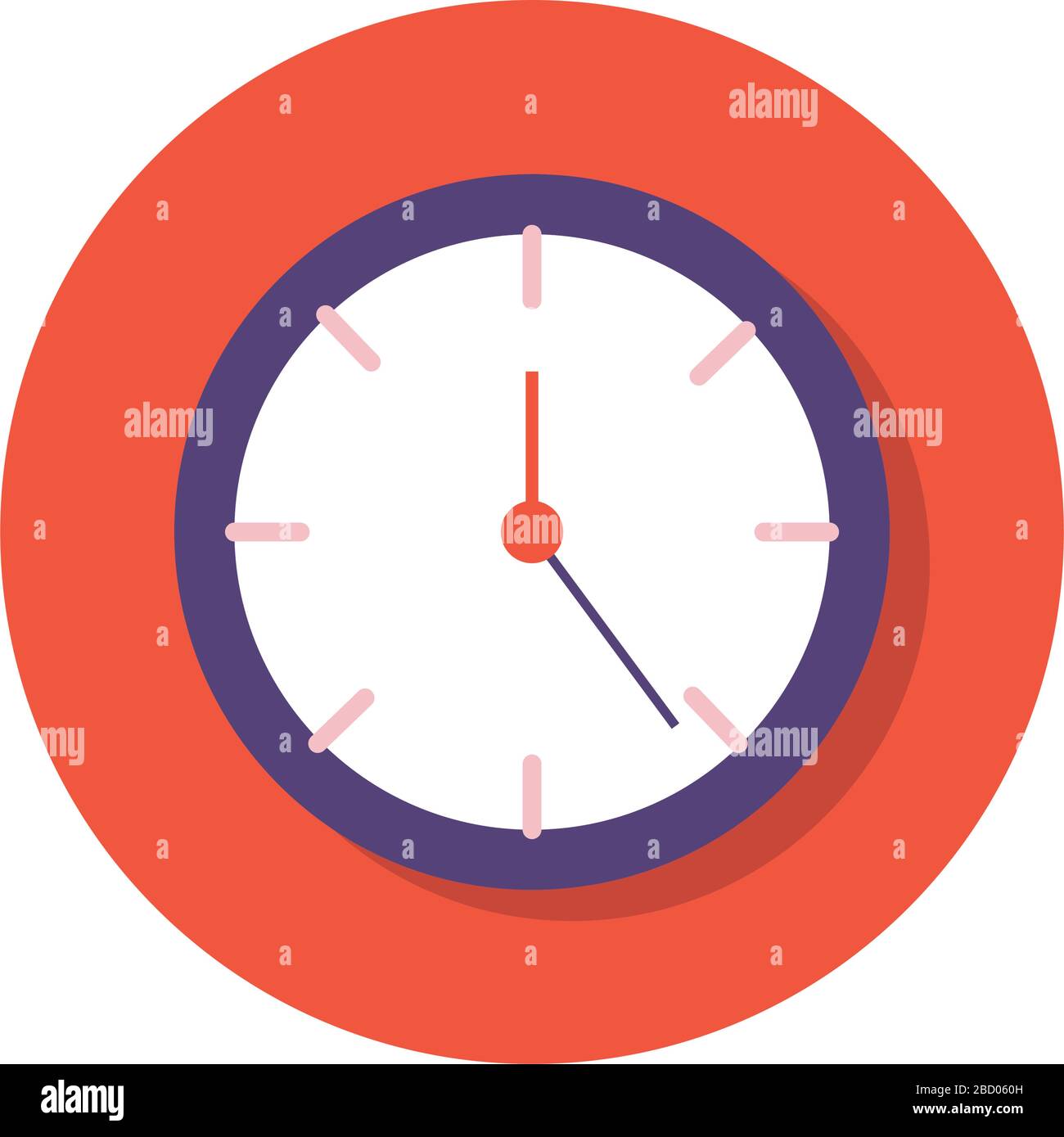 time clock block and flat style Stock Vector Image & Art - Alamy