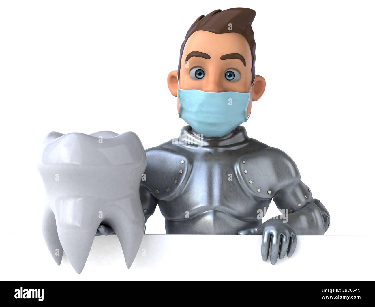 3D illustration of a cartoon character with a mask Stock Photo - Alamy