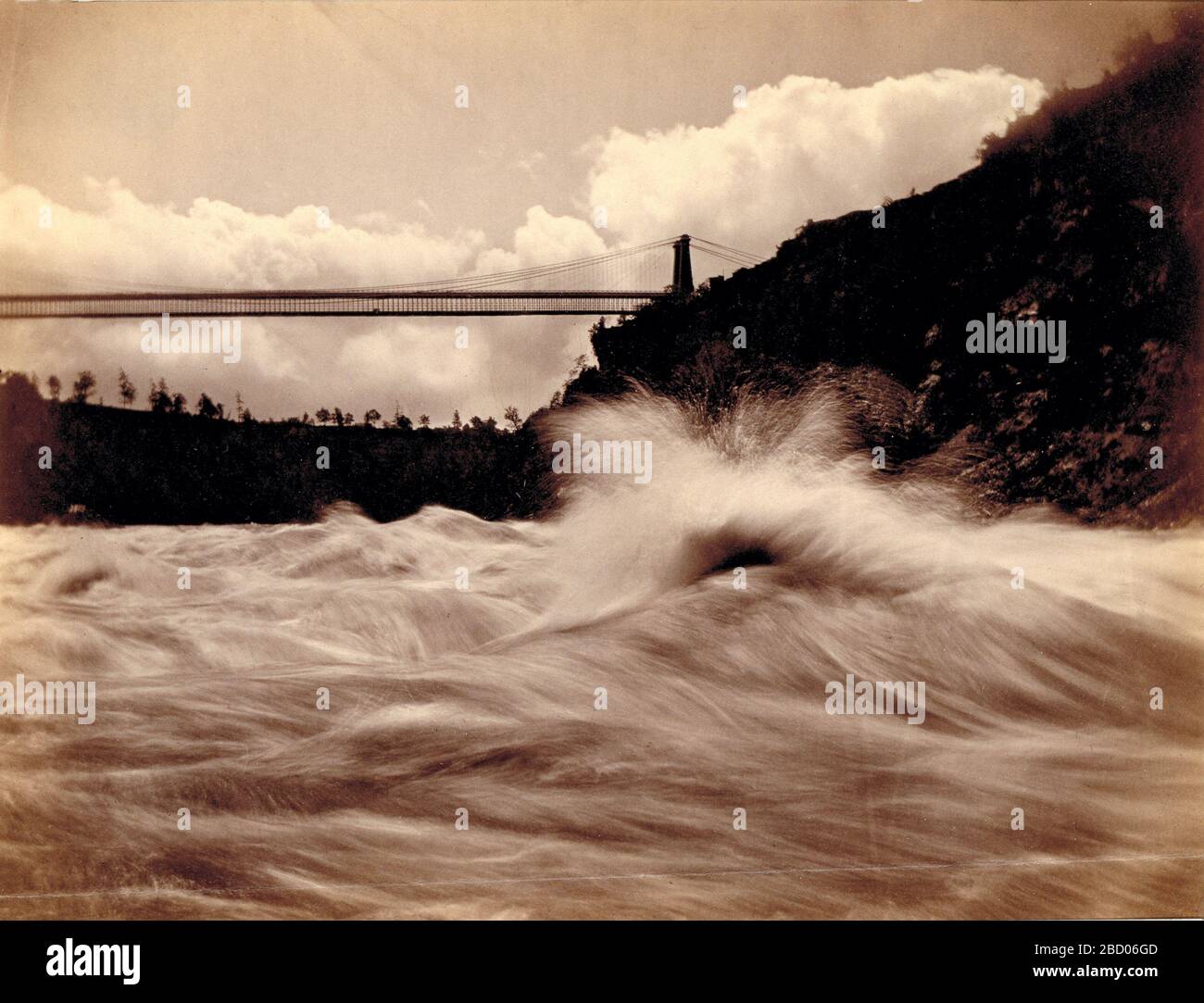 The Rapids Below the Suspension Bridge. The Niagara suspension bridge ...